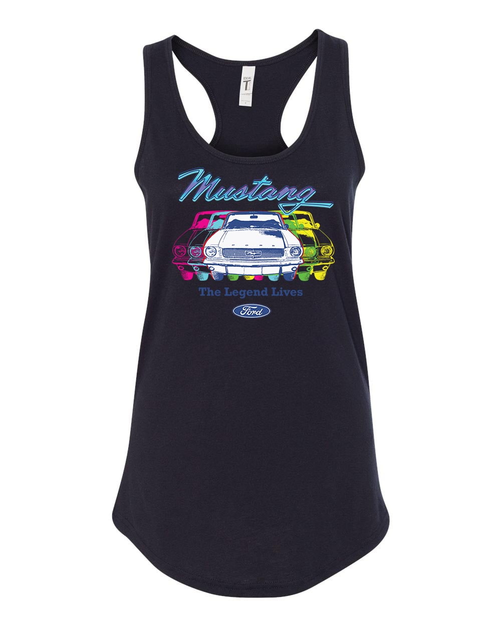 Women's Ford Mustang The Legend Lives Retro Vintage Racerback Tank Top ...