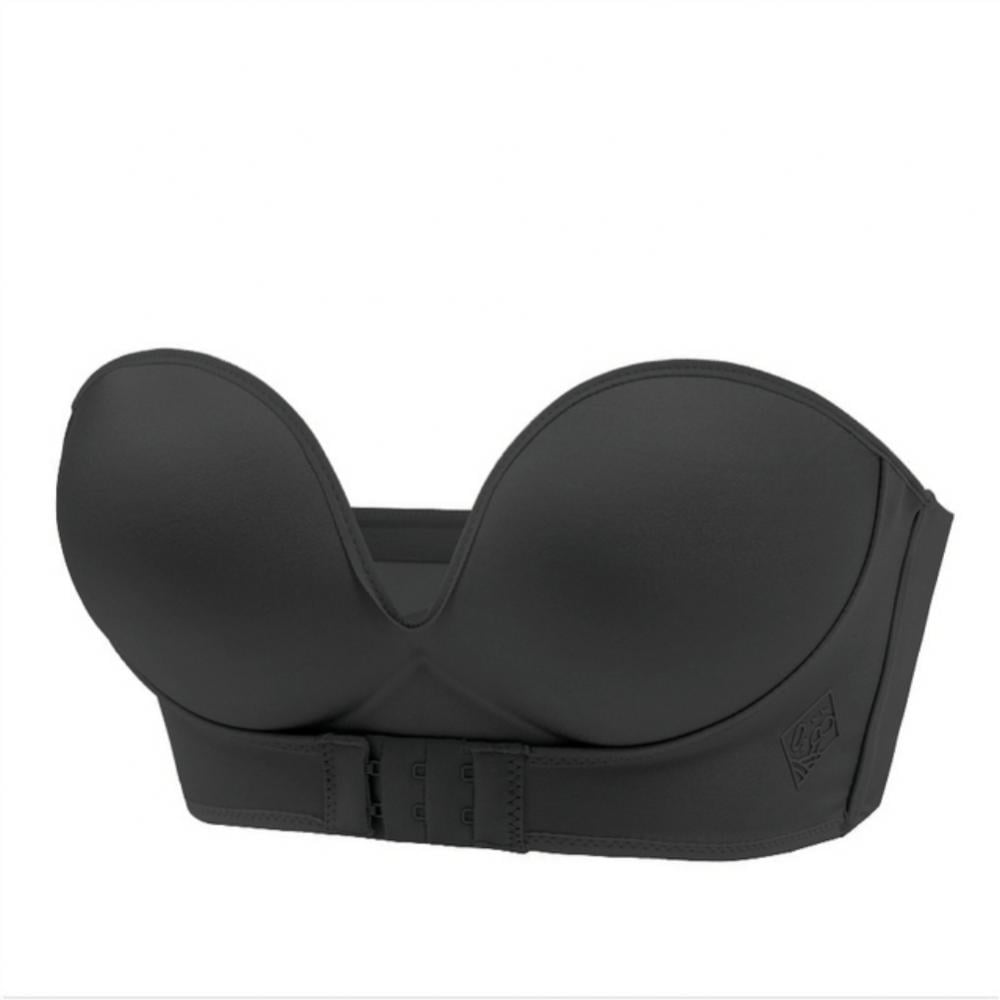 Women?s Front Closure Invisible Bras, Push Up Strapless Bra, Demi ...