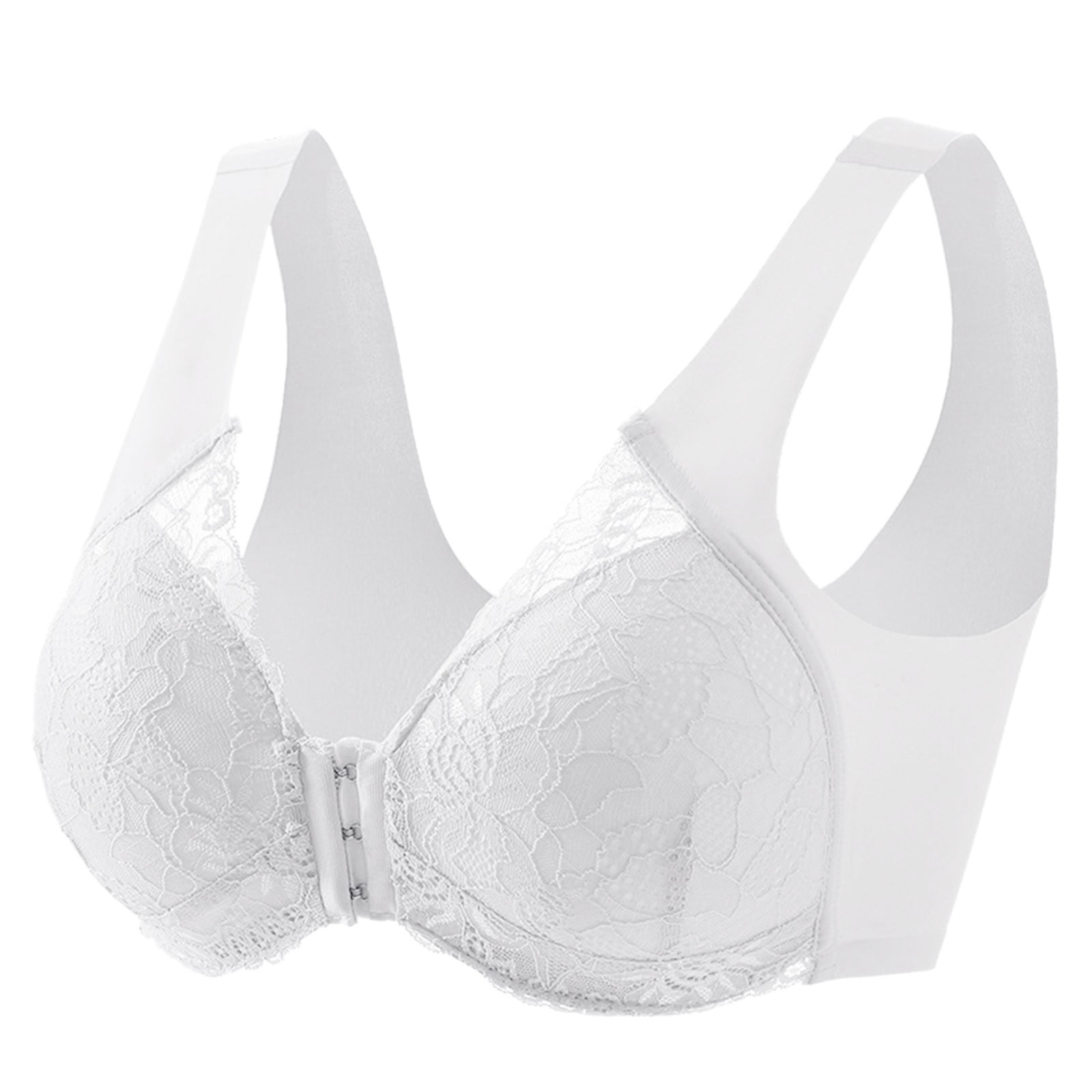 Womens Front Side Buckle Lace Edge Without Steel Ring Movement Seamless Gathering Adjustment