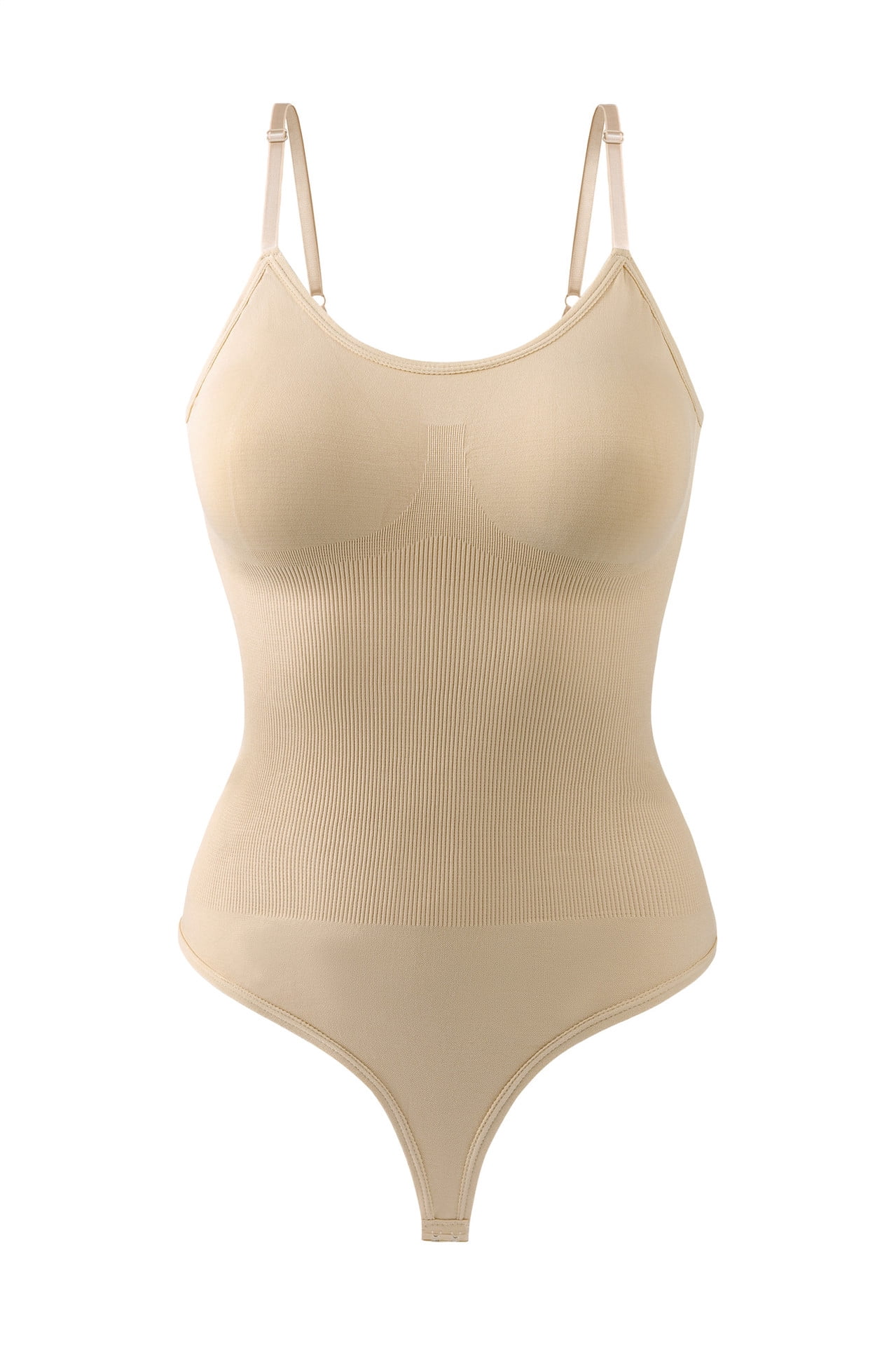 Women’s Full Body Shaper Bodysuit with Hook Closure and Open Crotch ...