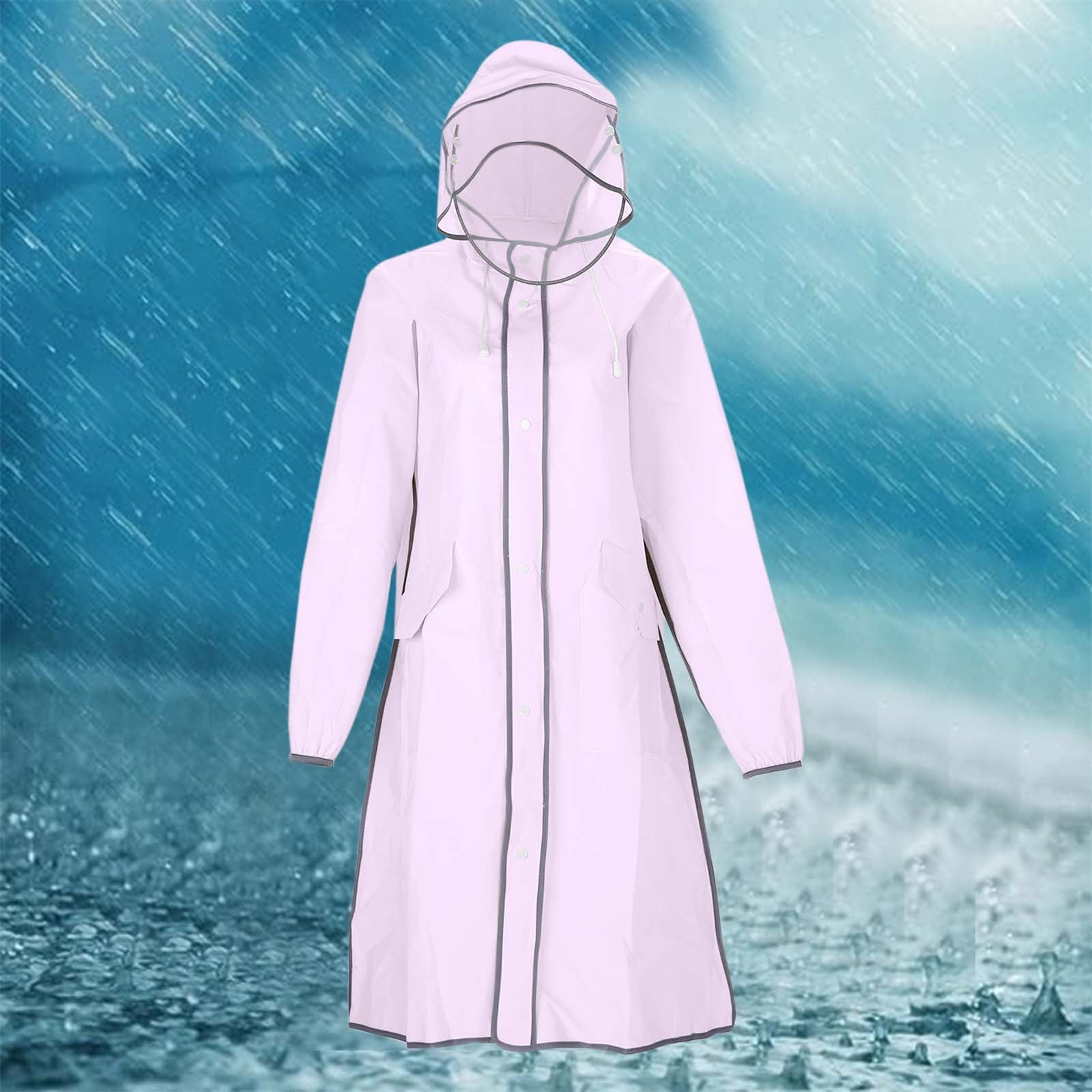 Women's Full Length Raincoat Overall Suit For Adults With Hooded Rain ...