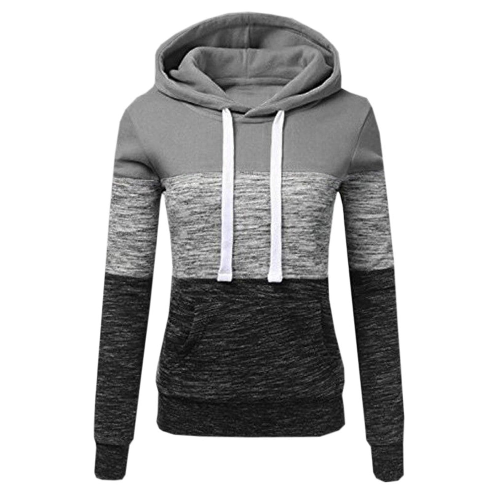 Women's Full-Zip Fleece Lined Hoodie Sports Sweatshirts with Handy ...