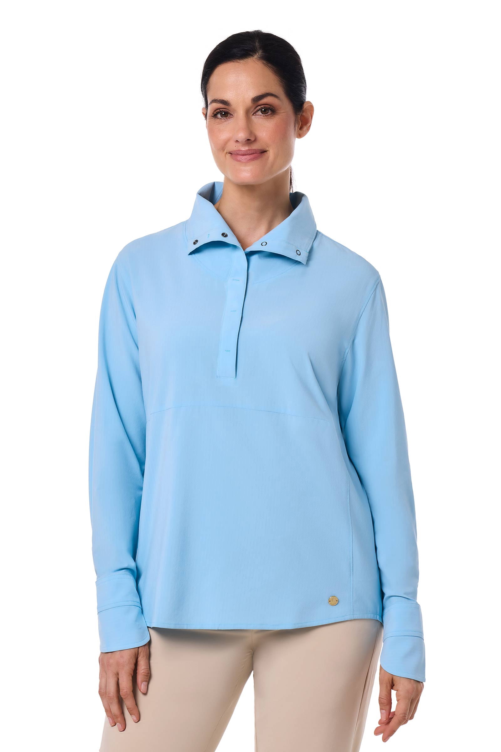 Women's Funnel Neck Long Sleeve Top - UPF 50+ Sun Protection - Catona ...