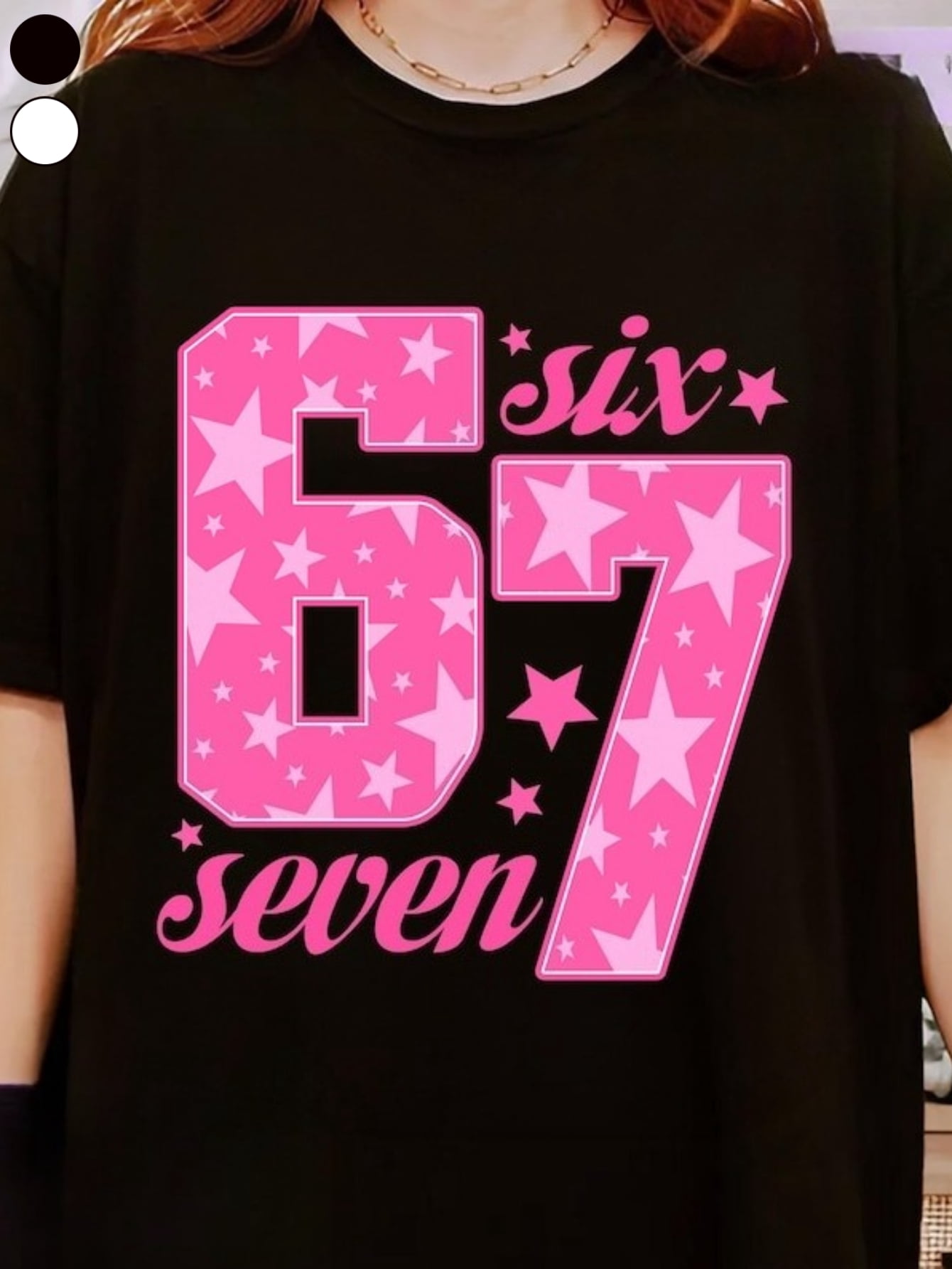 Women's Funny 67 Meme T Shirt, Six Seven Graphic Short Sleeve Casual ...