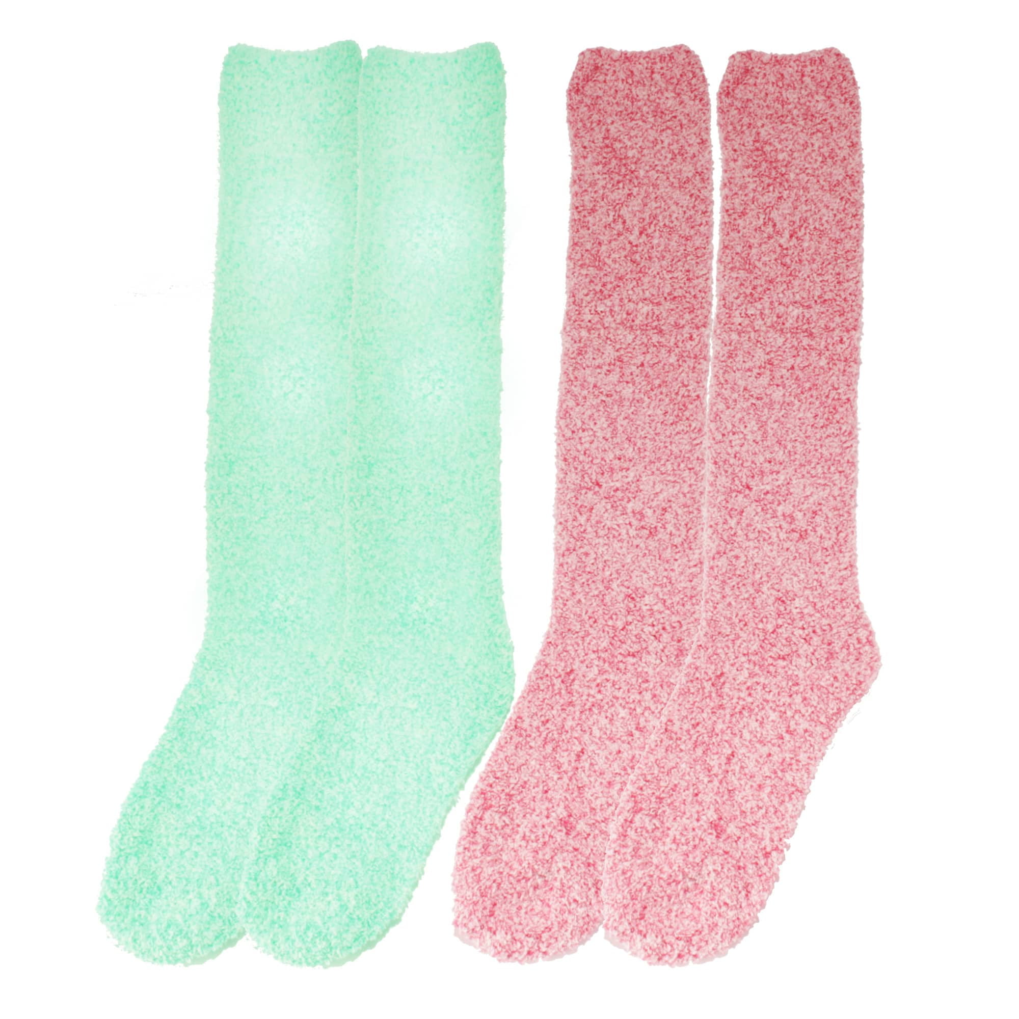 Women's Fuzzy Feather Soft Cozy Knee High Socks - Assortment 2C - 2 ...