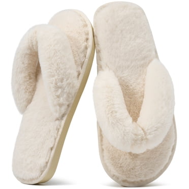 LazyOne Flip-Flop Spa Slippers for Women, Female Fuzzy House Slippers ...