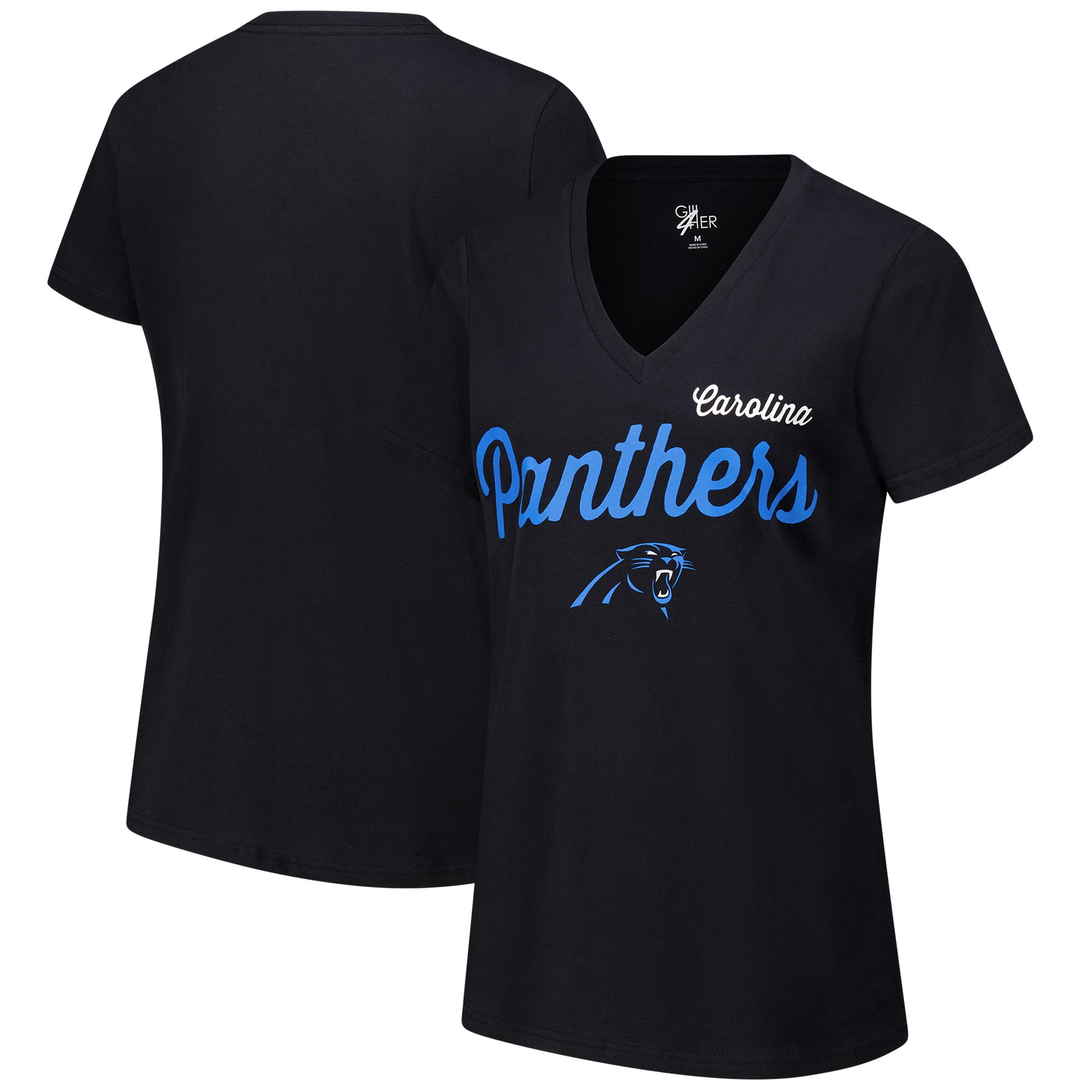 Women's G-III 4Her by Carl Banks Black Carolina Panthers Post Season V ...