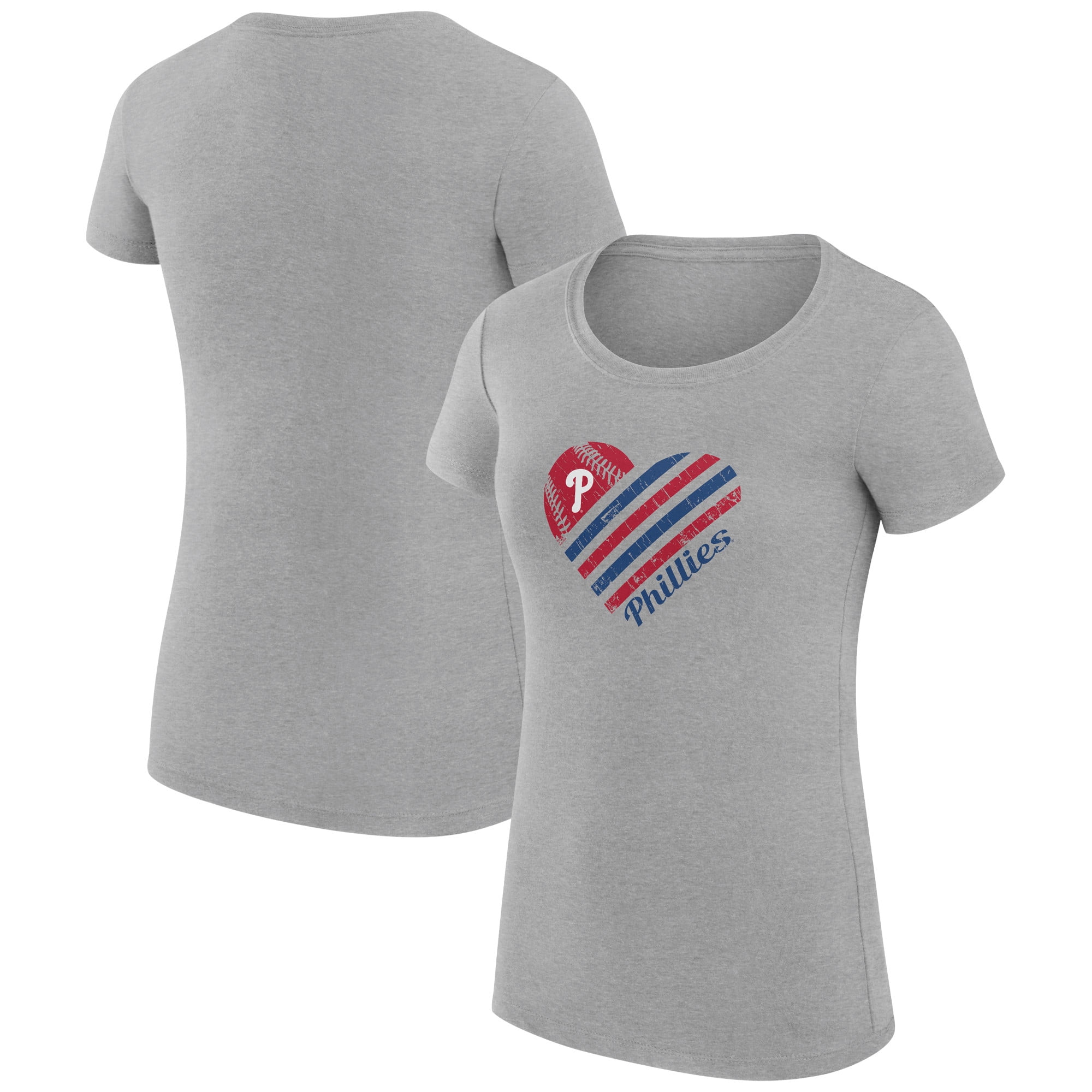 Women's G-III 4Her by Carl Banks Heather Gray Philadelphia Phillies ...