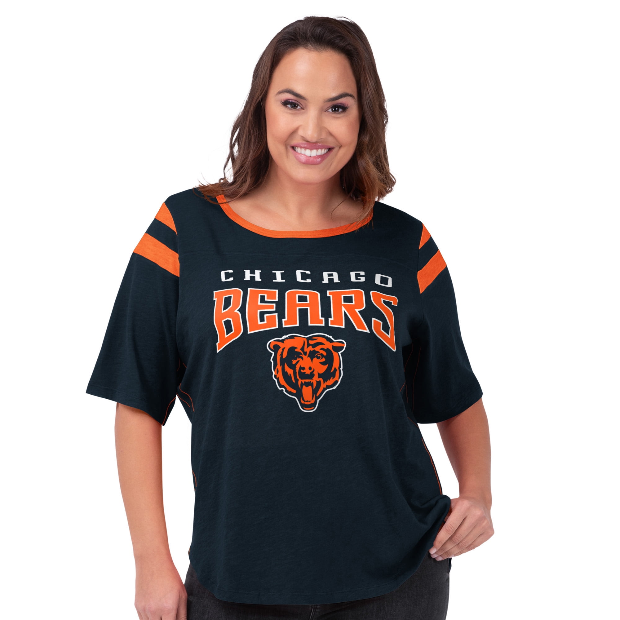 Women's G-III 4Her by Carl Banks Navy Chicago Bears Plus Size ...