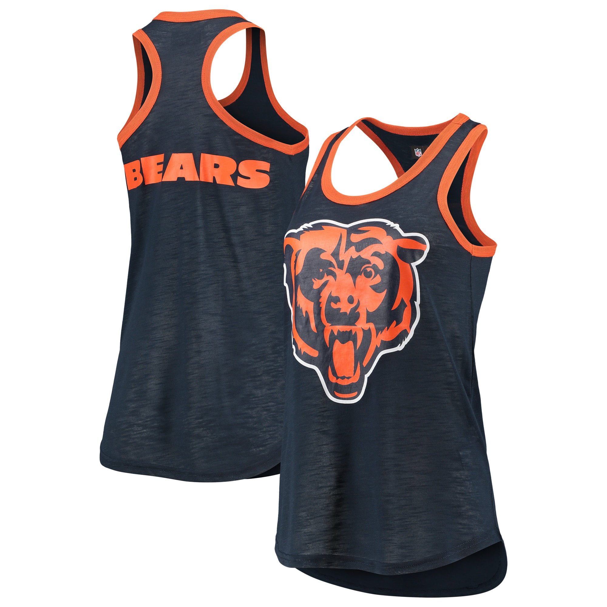 Women's G-III 4Her by Carl Banks Navy Chicago Bears Tater Tank Top ...