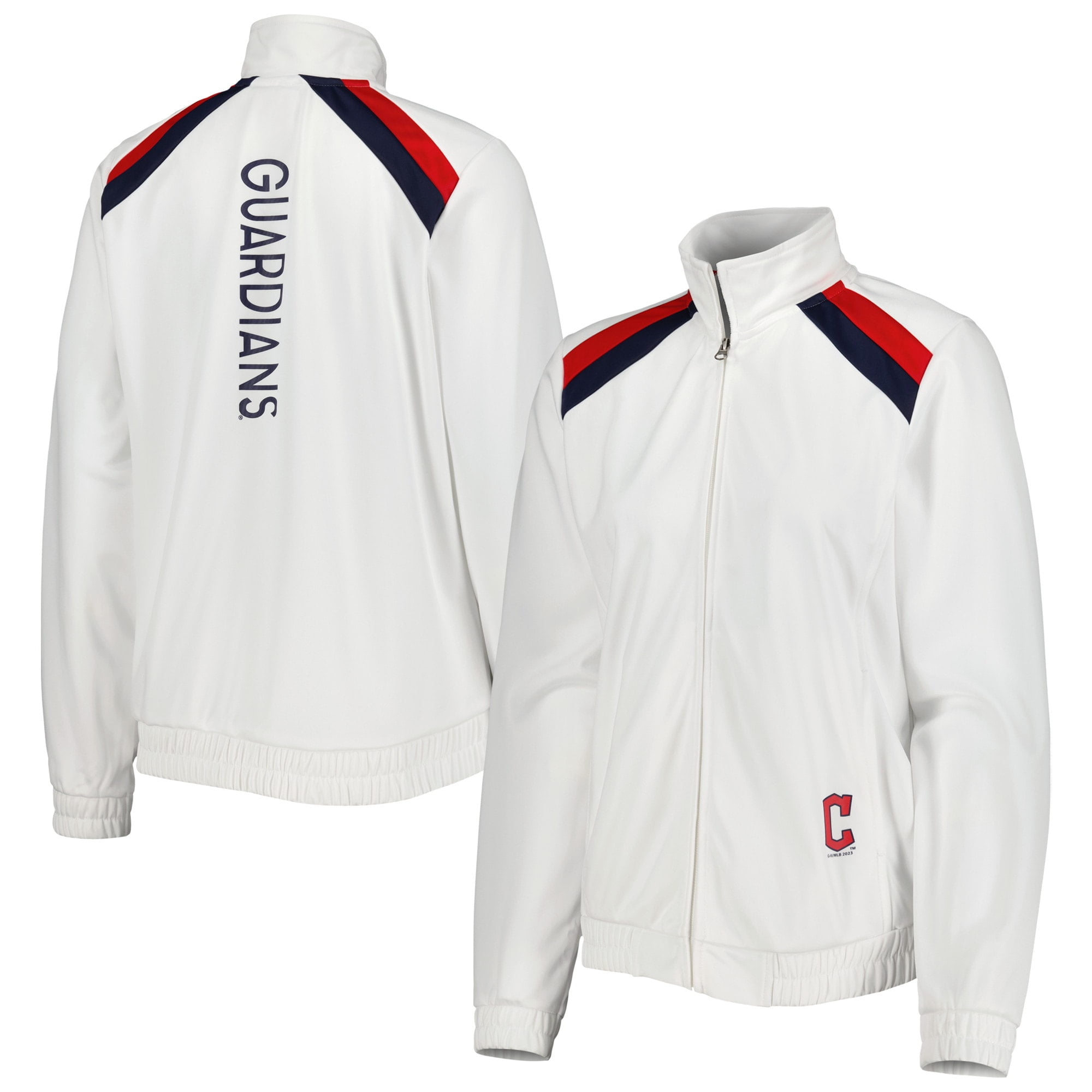 Women's G-III 4Her by Carl Banks White Cleveland Guardians Red Flag ...