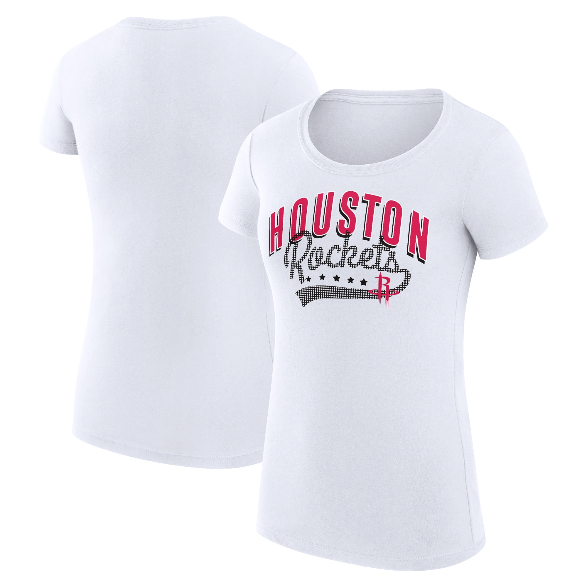 Women's G-III 4Her by Carl Banks White Houston Rockets Super-Slim Fit ...