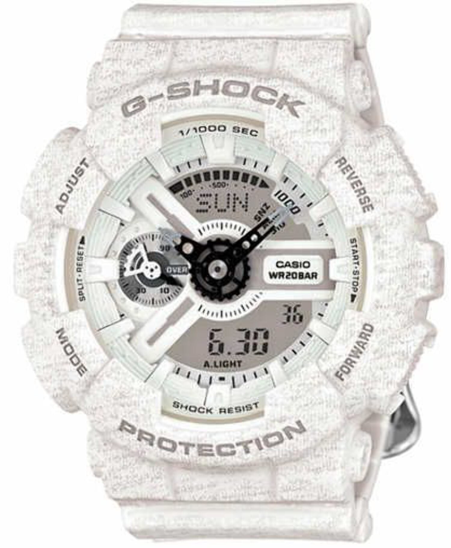 Women's G-Shock Digital Analog White Watch GMAS110HT-7A - Walmart.com