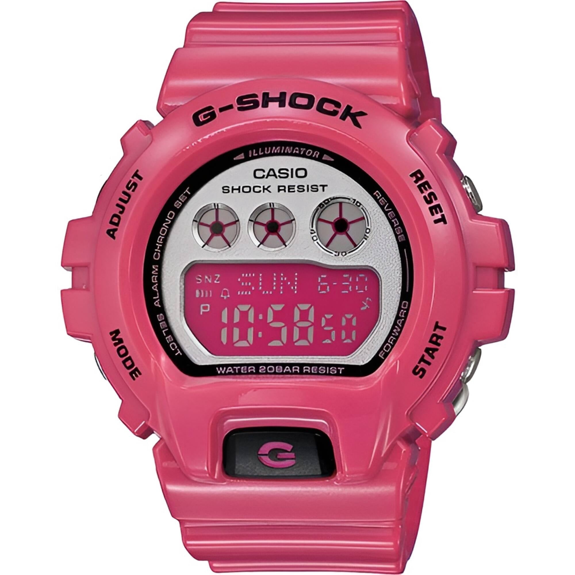 Women's G-Shock GMDS6900CC-4 Pink Plastic Quartz Watch - Walmart.com