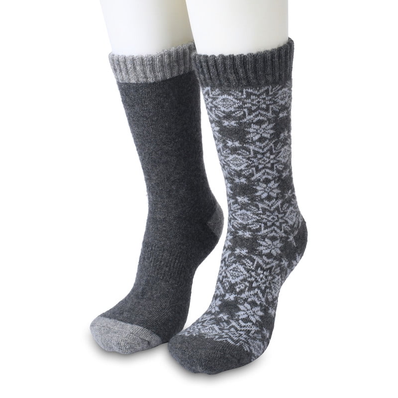 Gaahuu womens wool blend fully cushioned thermal boot socks-2 pr pack ...