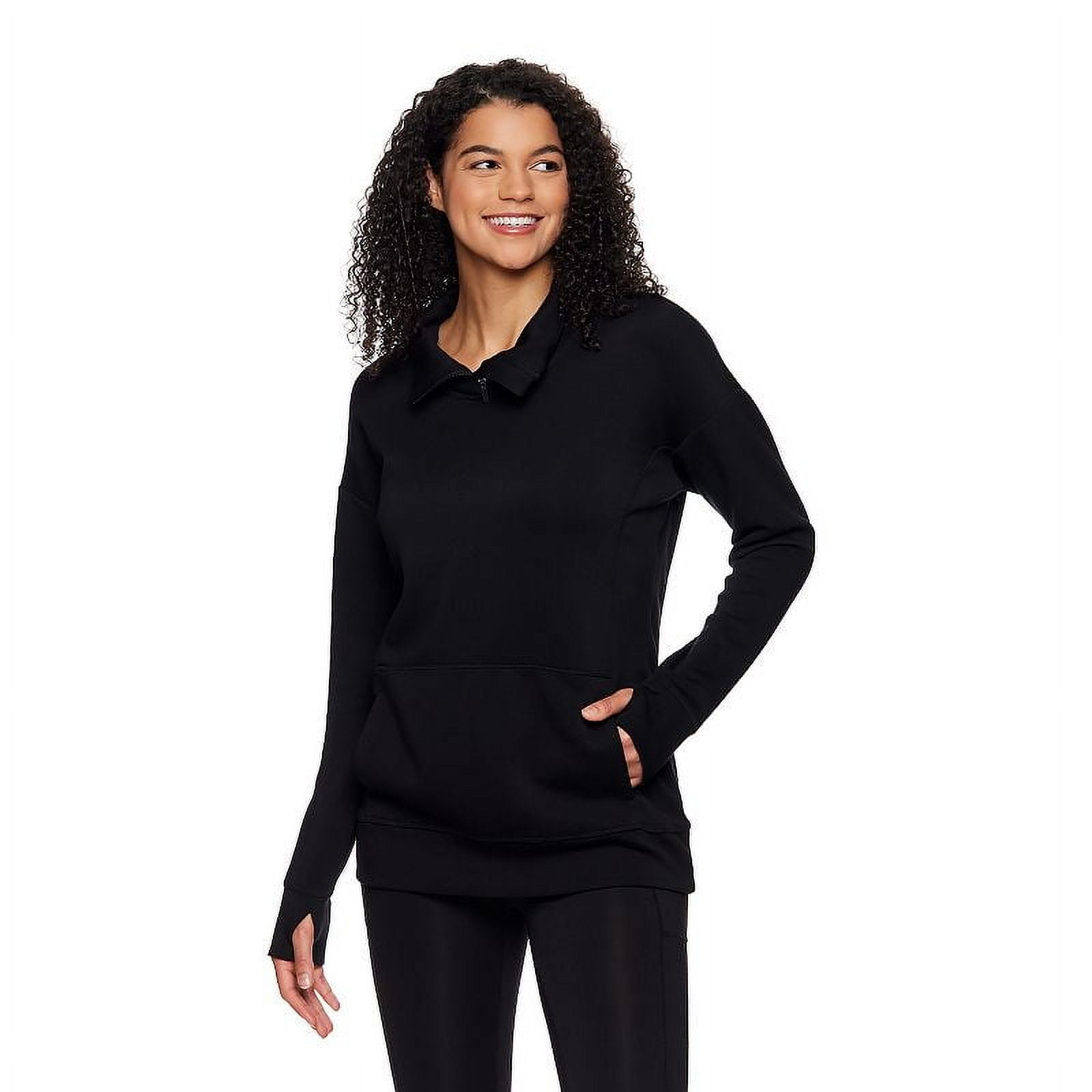 Women's Gaiam Hudson Mock Neck Tunic, Size: Medium, Oxford - Walmart.com