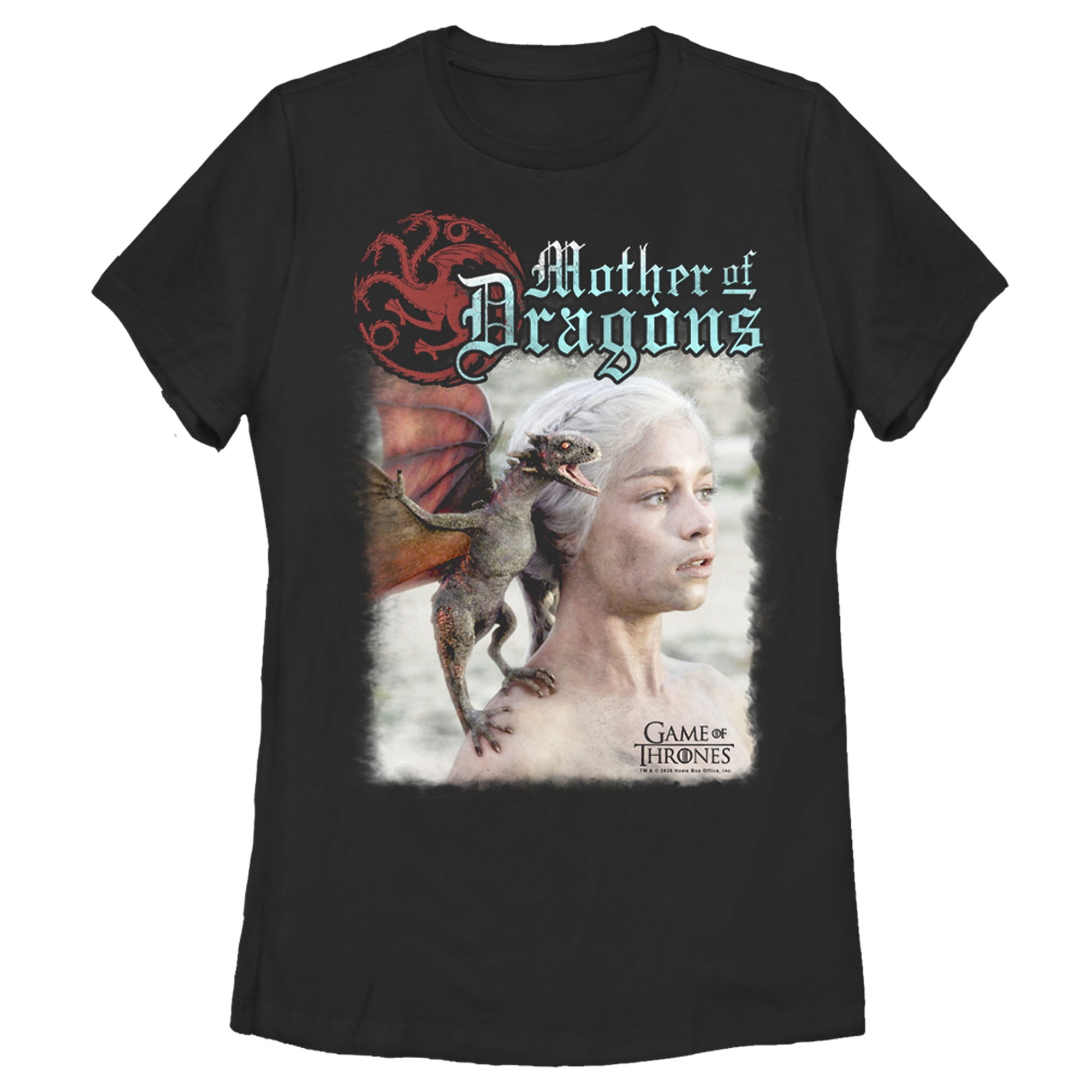 Women's Game of Thrones Daenerys Mother of Dragons Graphic Tee Black 2X Large - Walmart.com