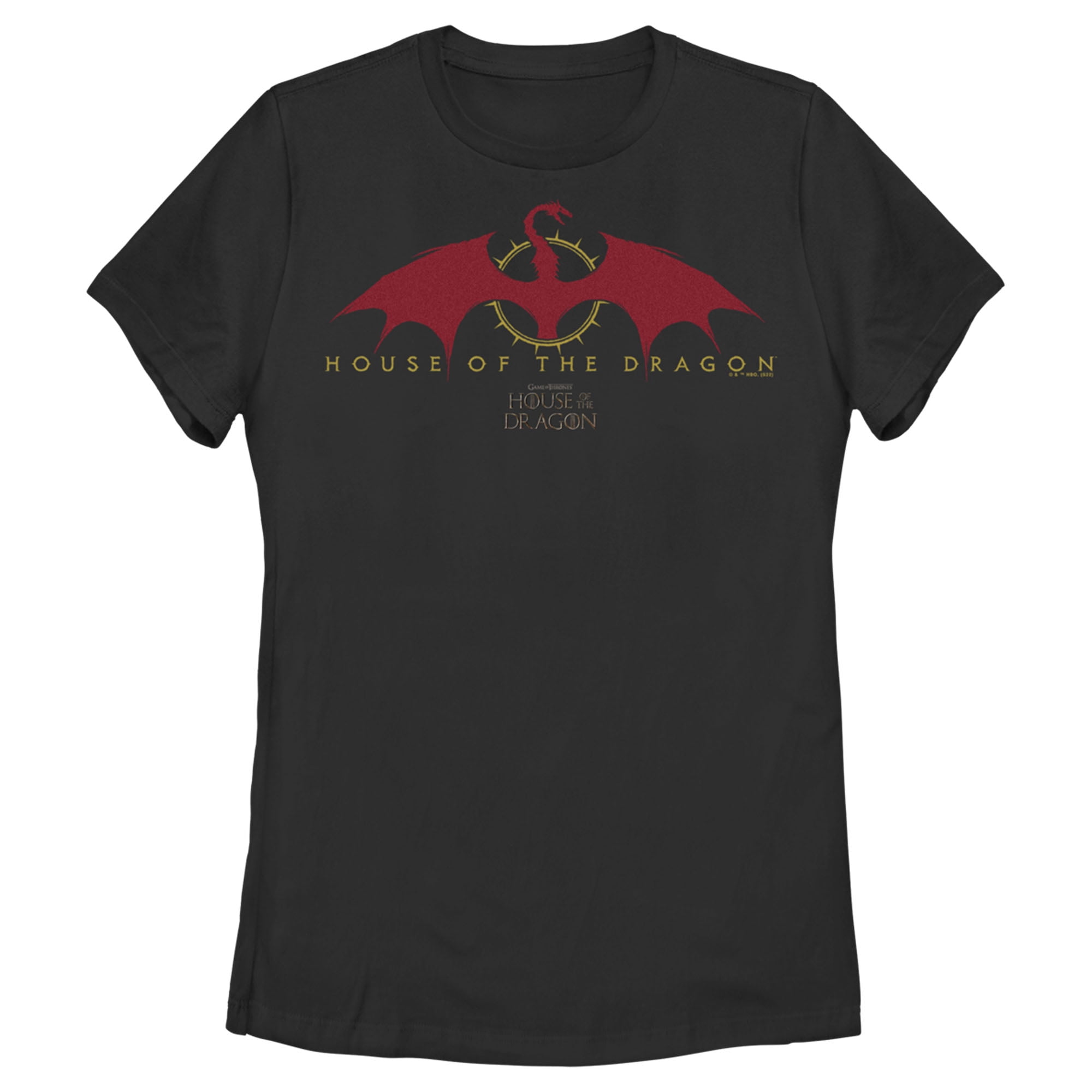 Women's Game of Thrones: House of the Dragon Red Dragon Logo Graphic Tee Black Large - Walmart ...