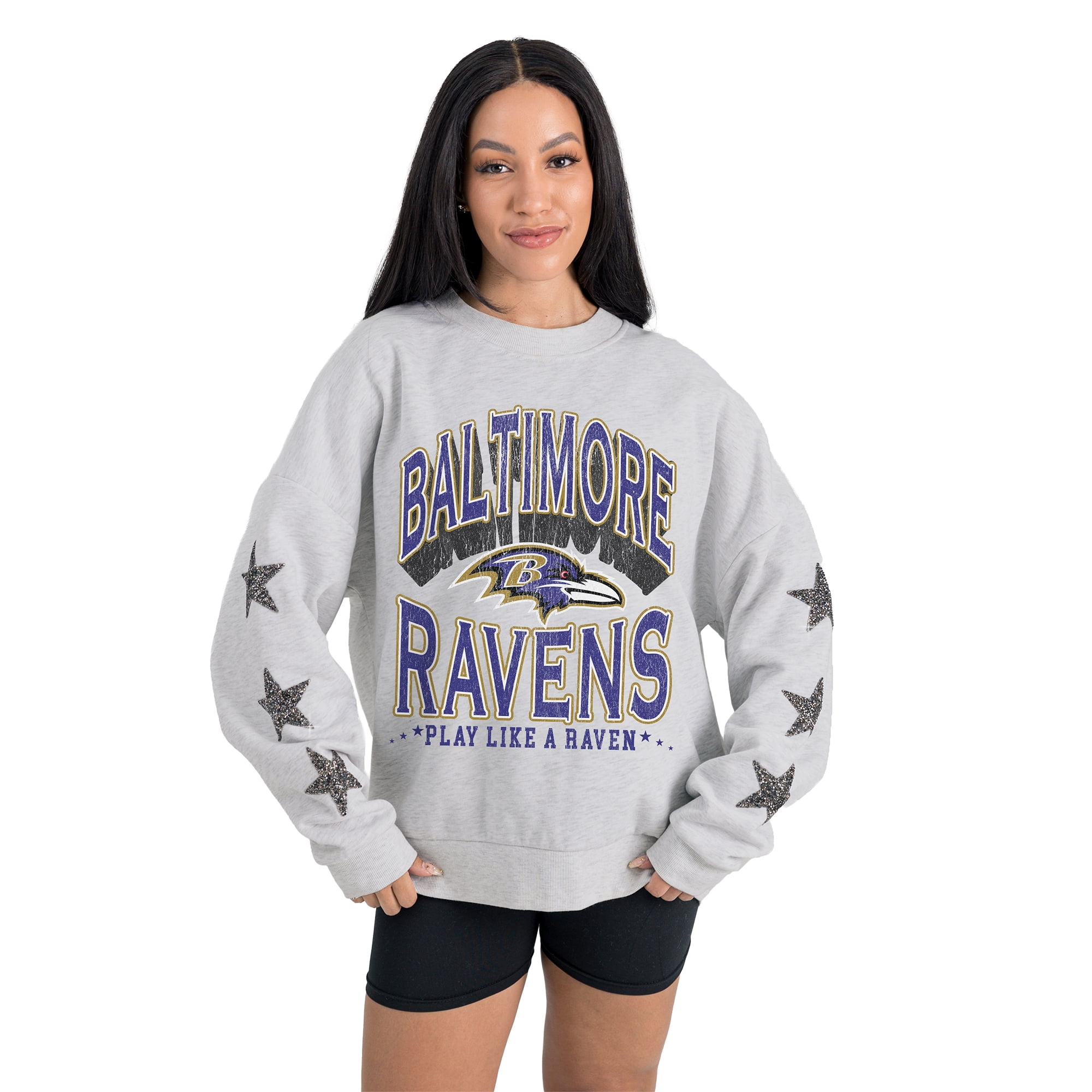 Women's Gameday Couture Ash Baltimore Ravens Resilience Relaxed ...