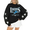 Women's Gameday Couture Black Detroit Lions Rhinestone Star Sleeve ...