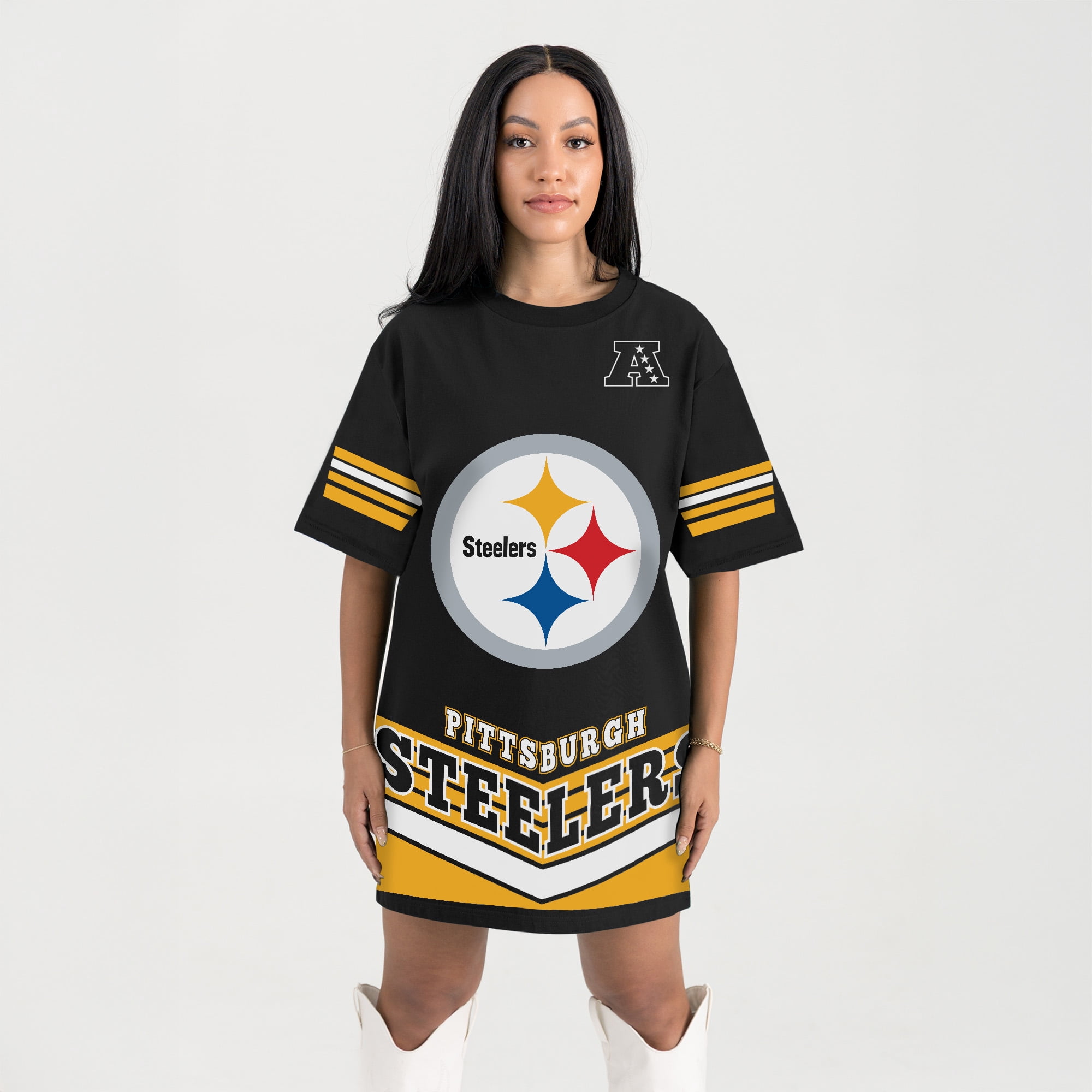 Women's Gameday Couture Black Pittsburgh Steelers Perfect Score Vintage ...