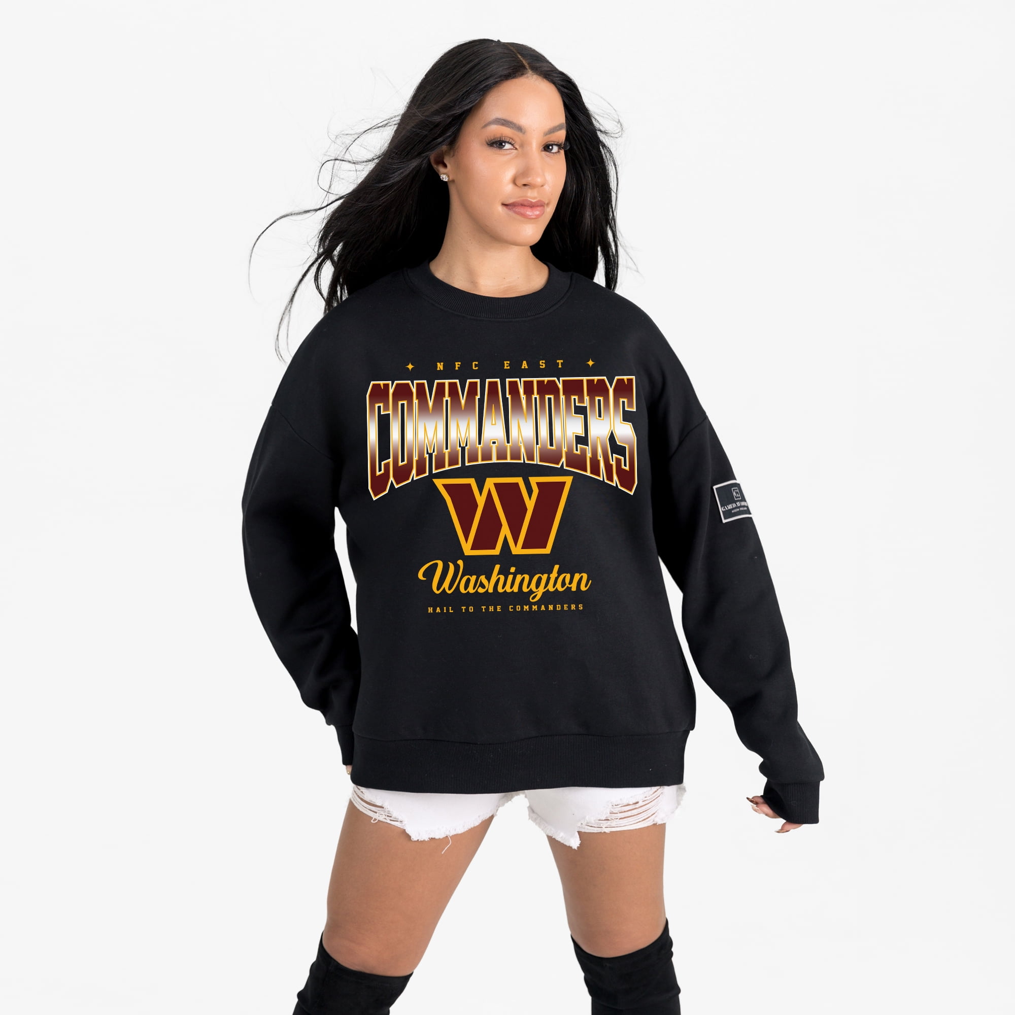 Women's Gameday Couture Black Washington Commanders Powerhouse Play ...