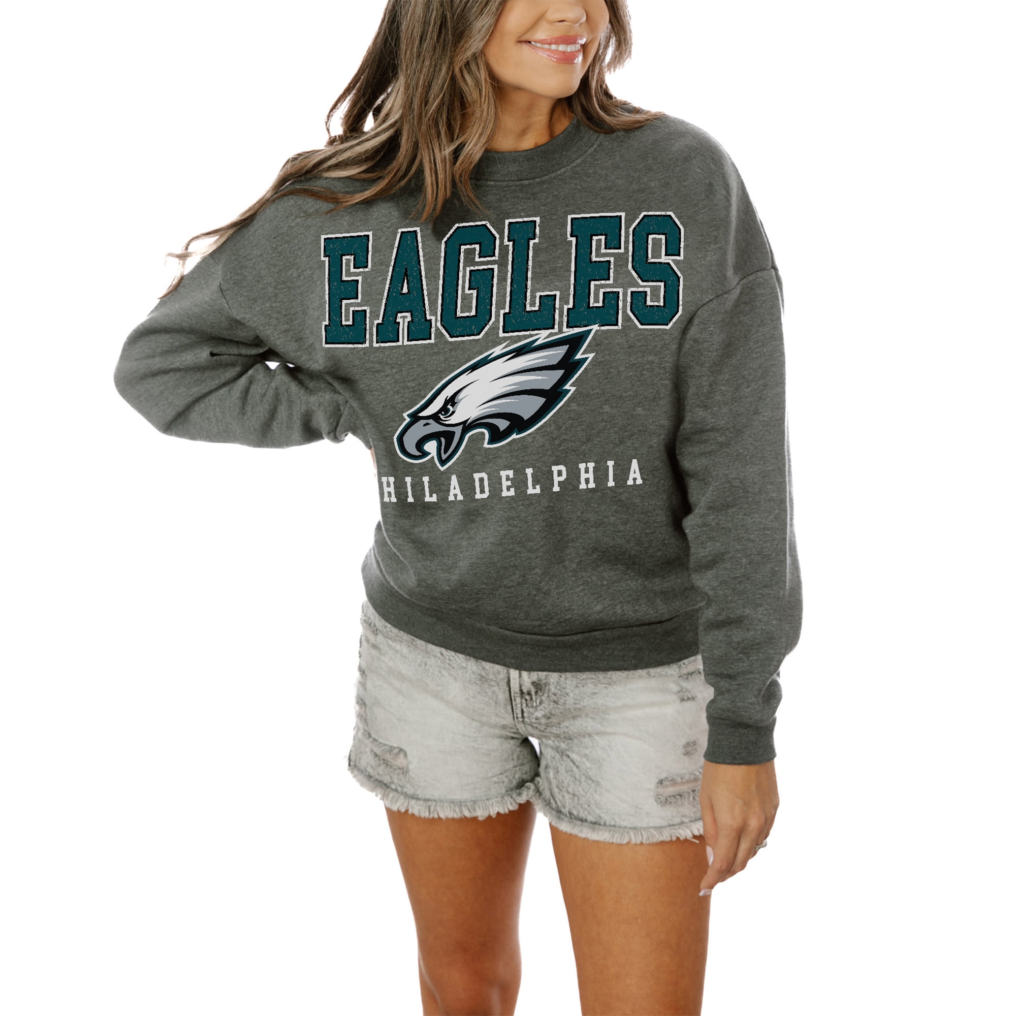 Women's Gameday Couture Charcoal Philadelphia Eagles Oversized Bring ...