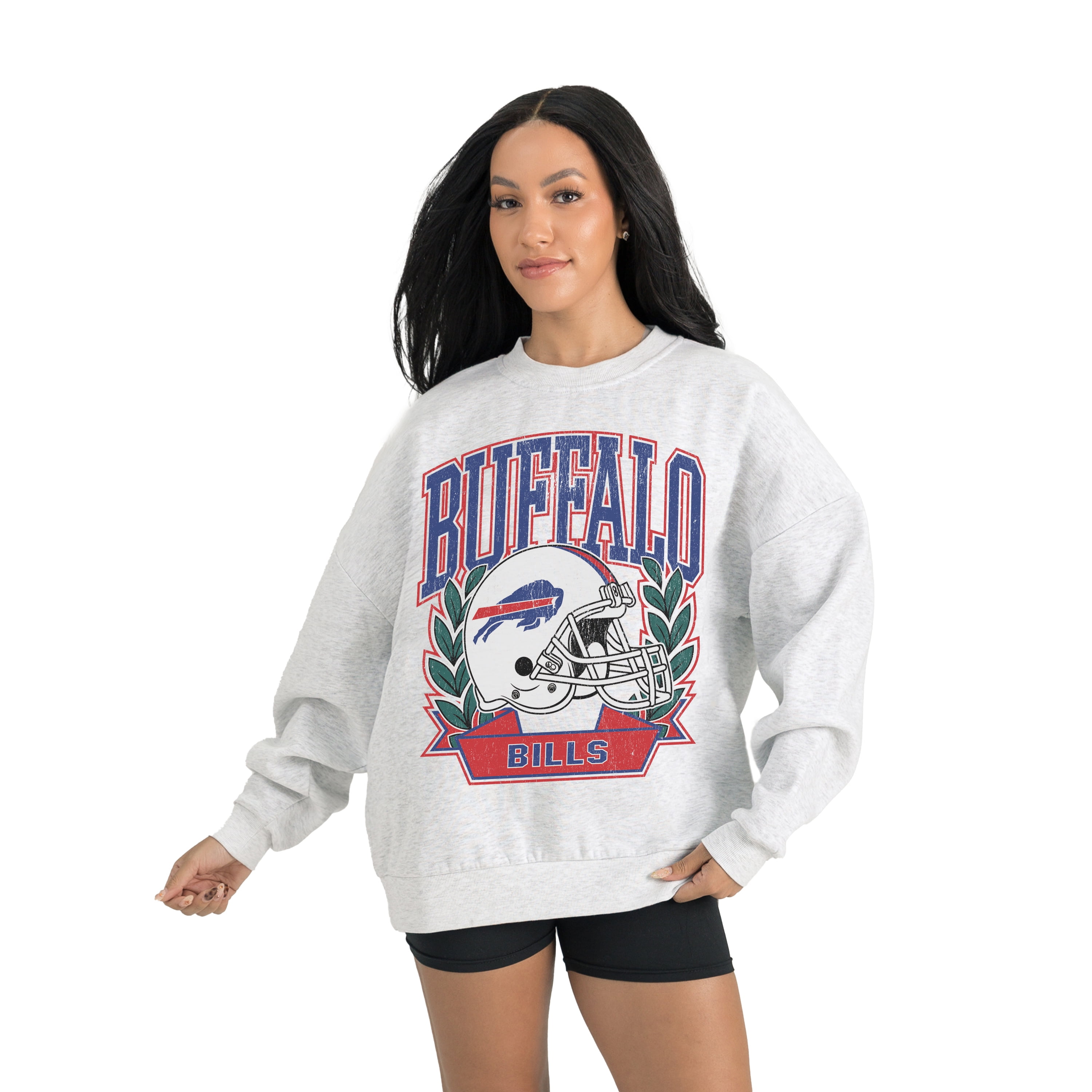 Women's Gameday Couture Gray Buffalo Bills Heritage Premium Fleece ...