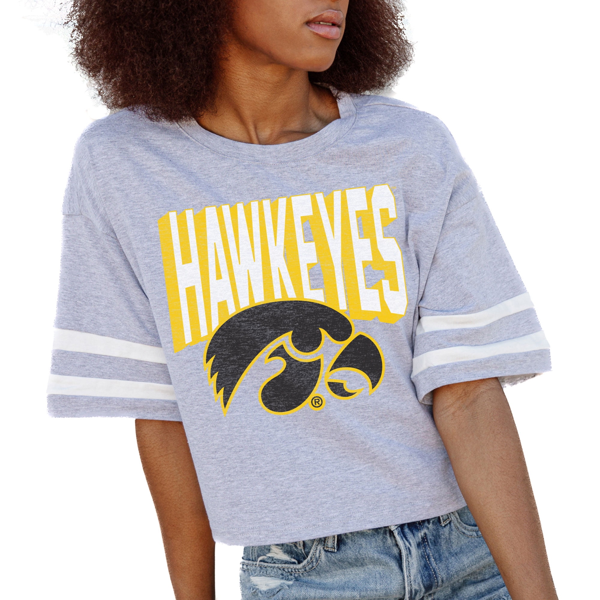Women's Gameday Couture Gray Iowa Hawkeyes No Shortcuts Drop Shoulder ...
