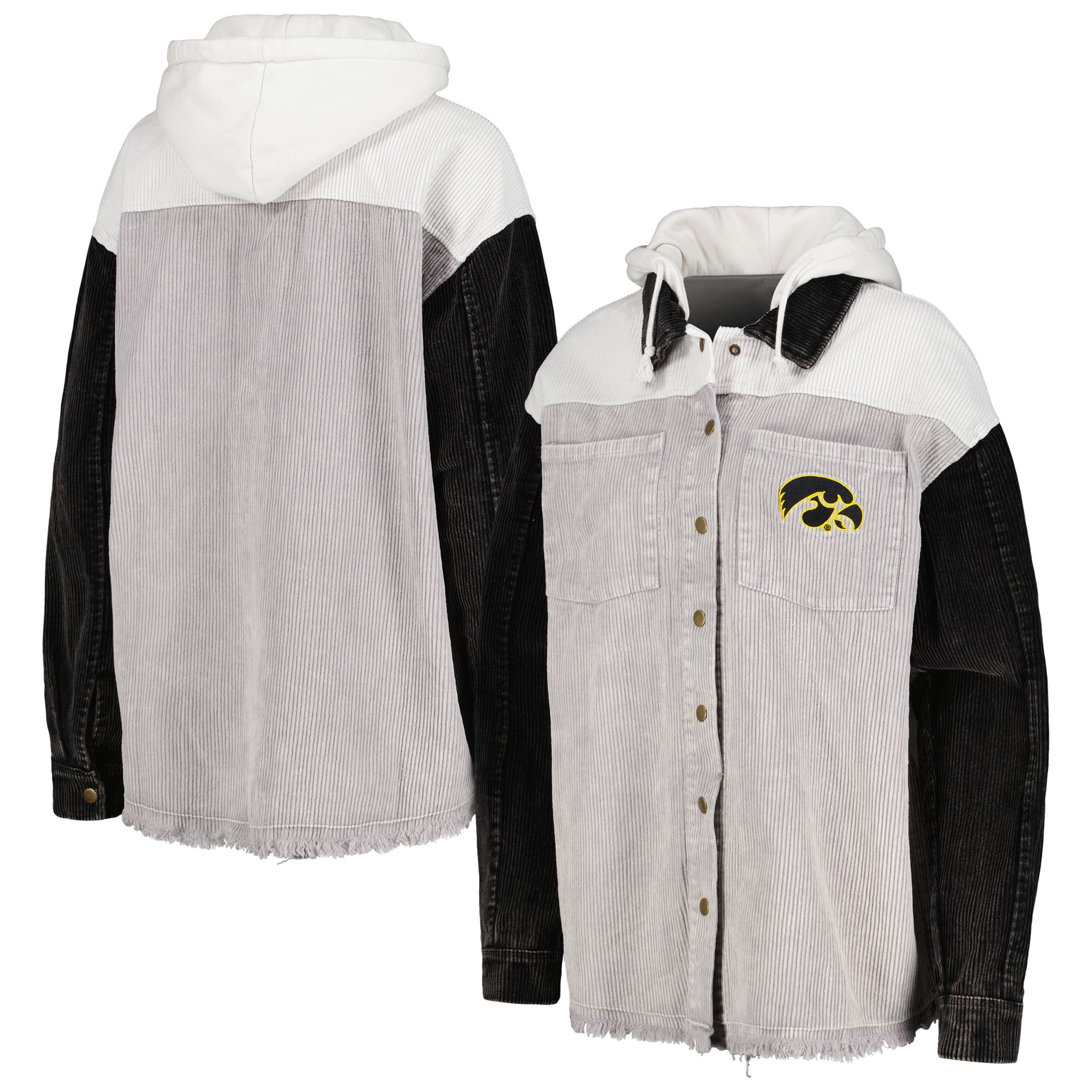 Women's Gameday Couture Gray Iowa Hawkeyes Vintage Wash Corduroy Full ...