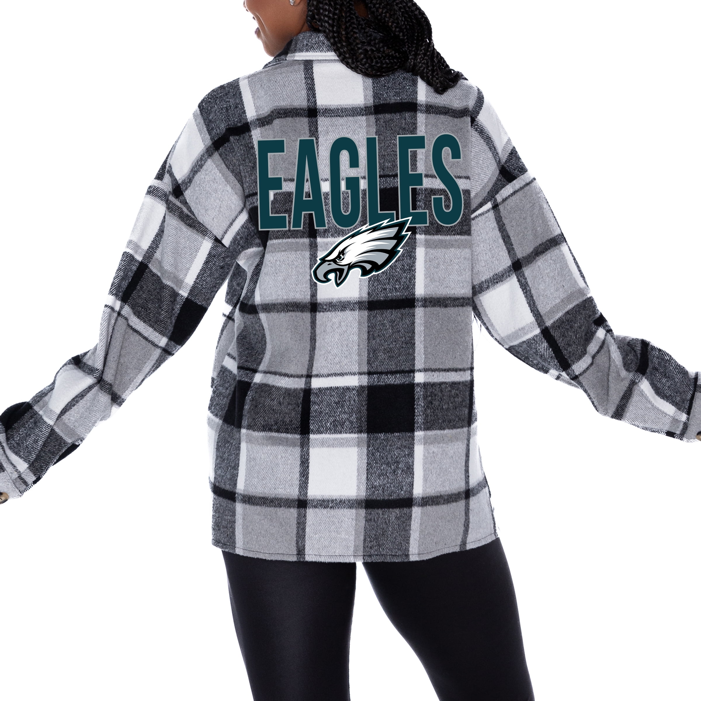 Women's Gameday Couture Gray Philadelphia Eagles Fieldside Fun Plaid ...