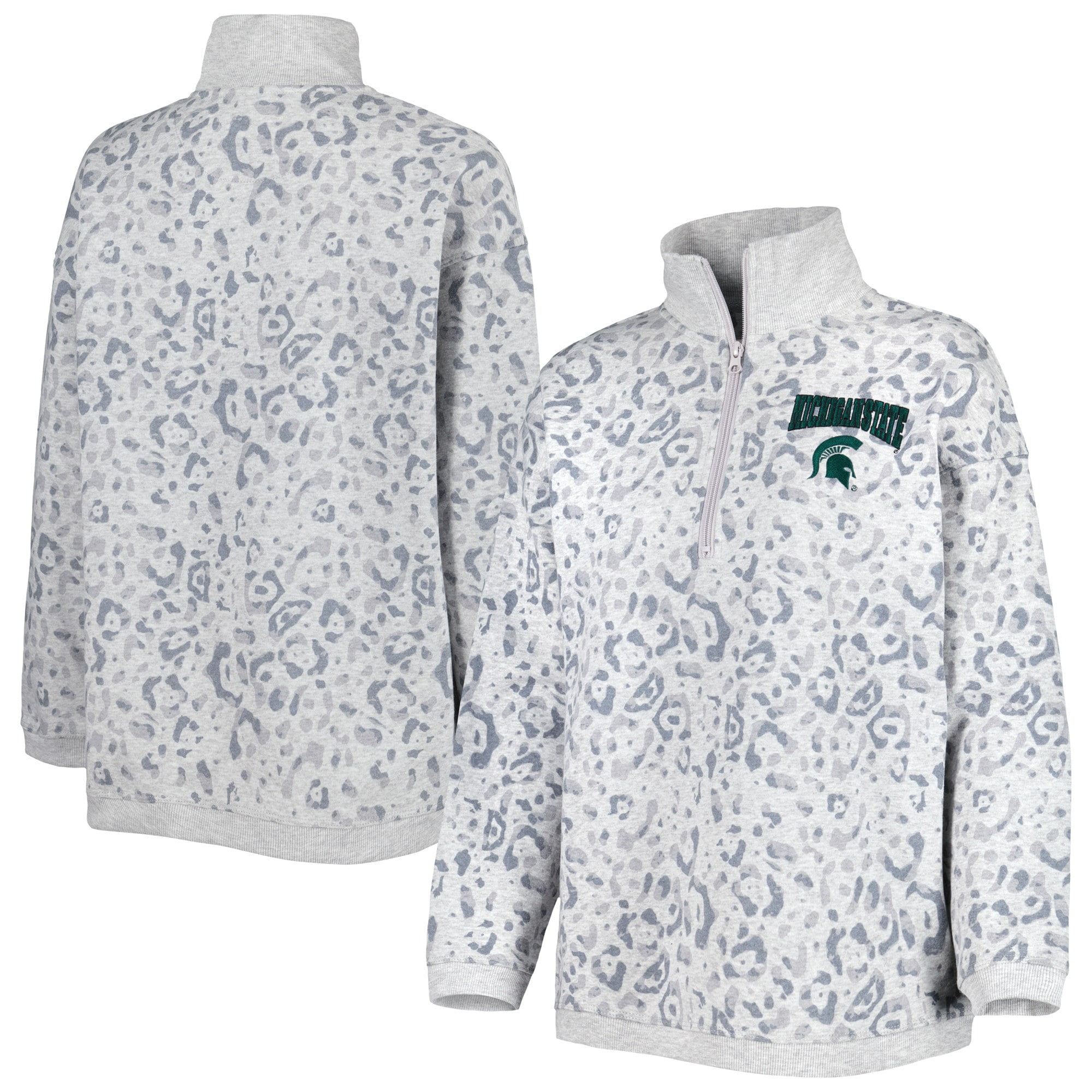 Women's Gameday Couture Heather Gray Michigan State Spartans Leopard ...