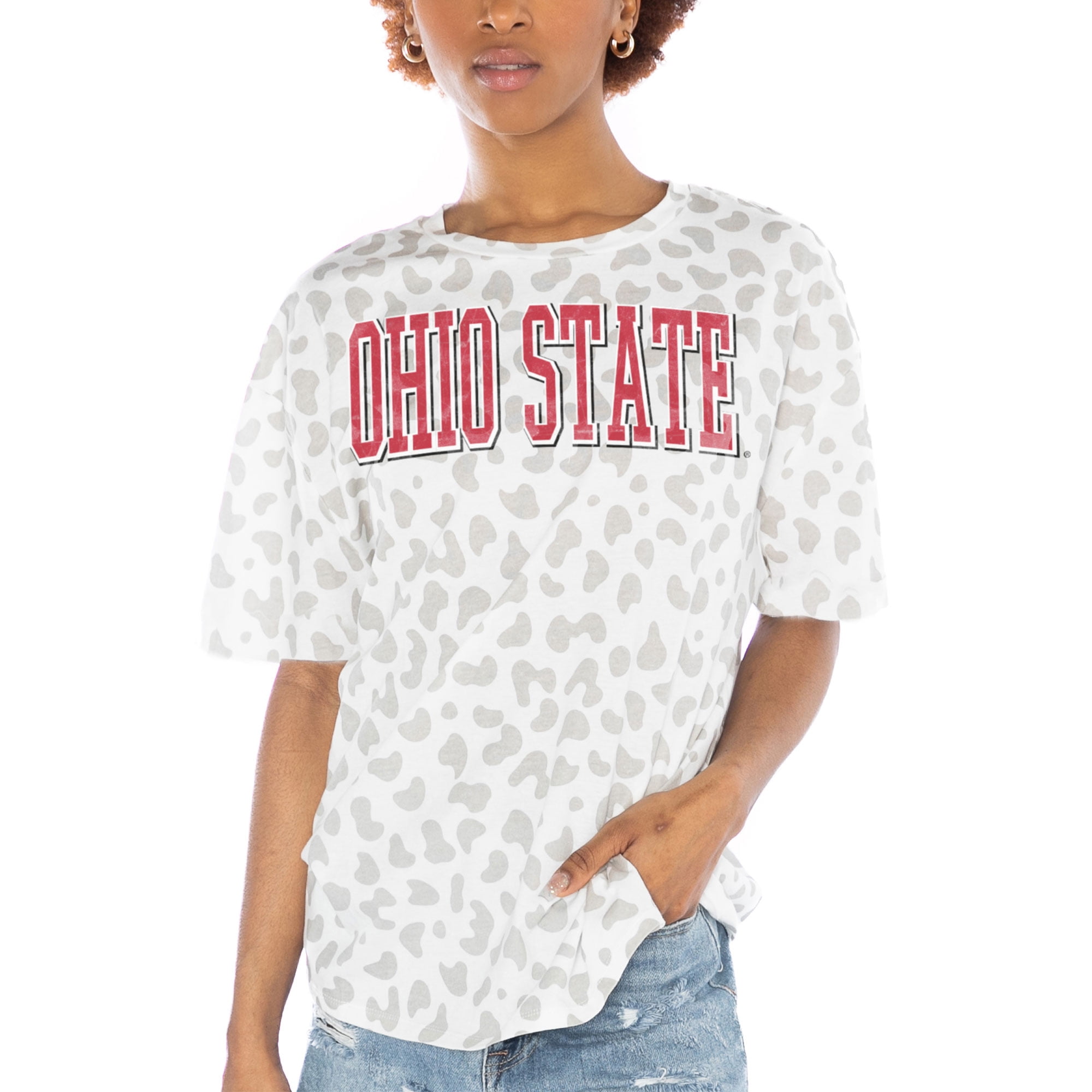 Women's Gameday Couture White Ohio State Buckeyes Bonus Points Subtle ...