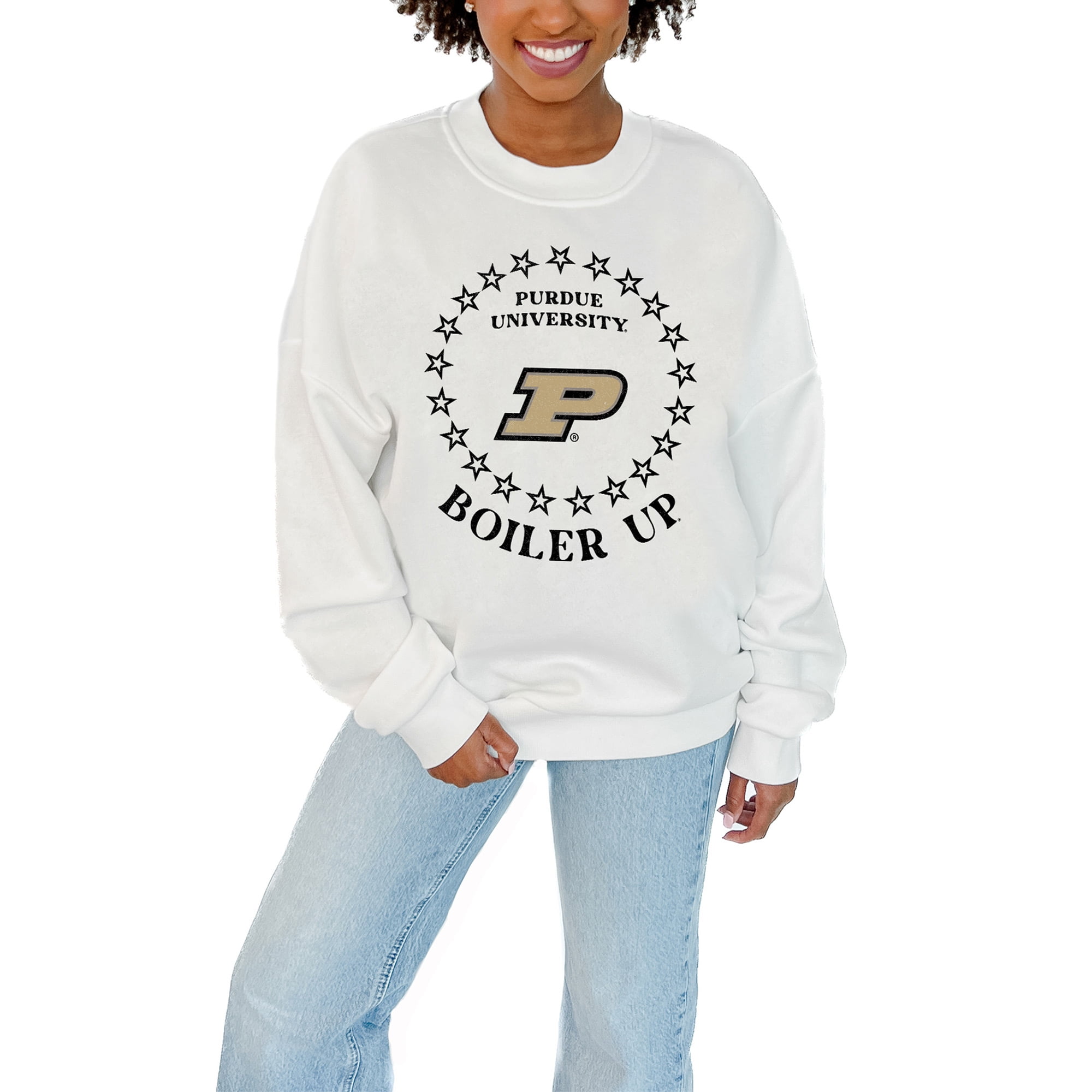 Women's Gameday Couture White Purdue Boilermakers Stars Premium Fleece ...