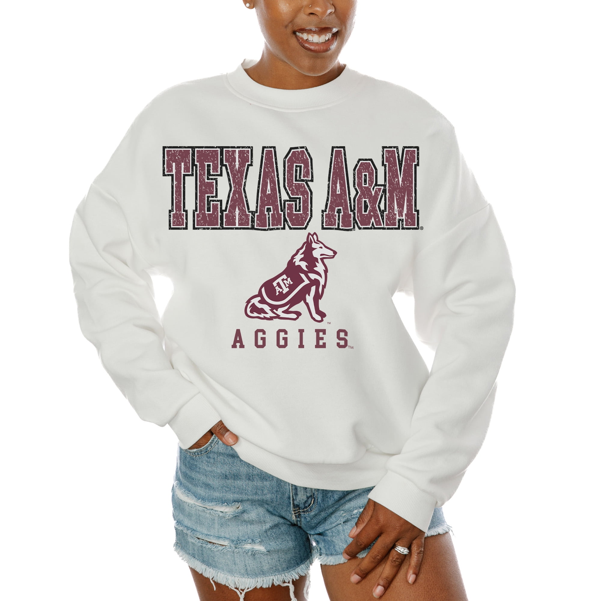 Women's Gameday Couture White Texas A&M Aggies Freestyle Fleece ...