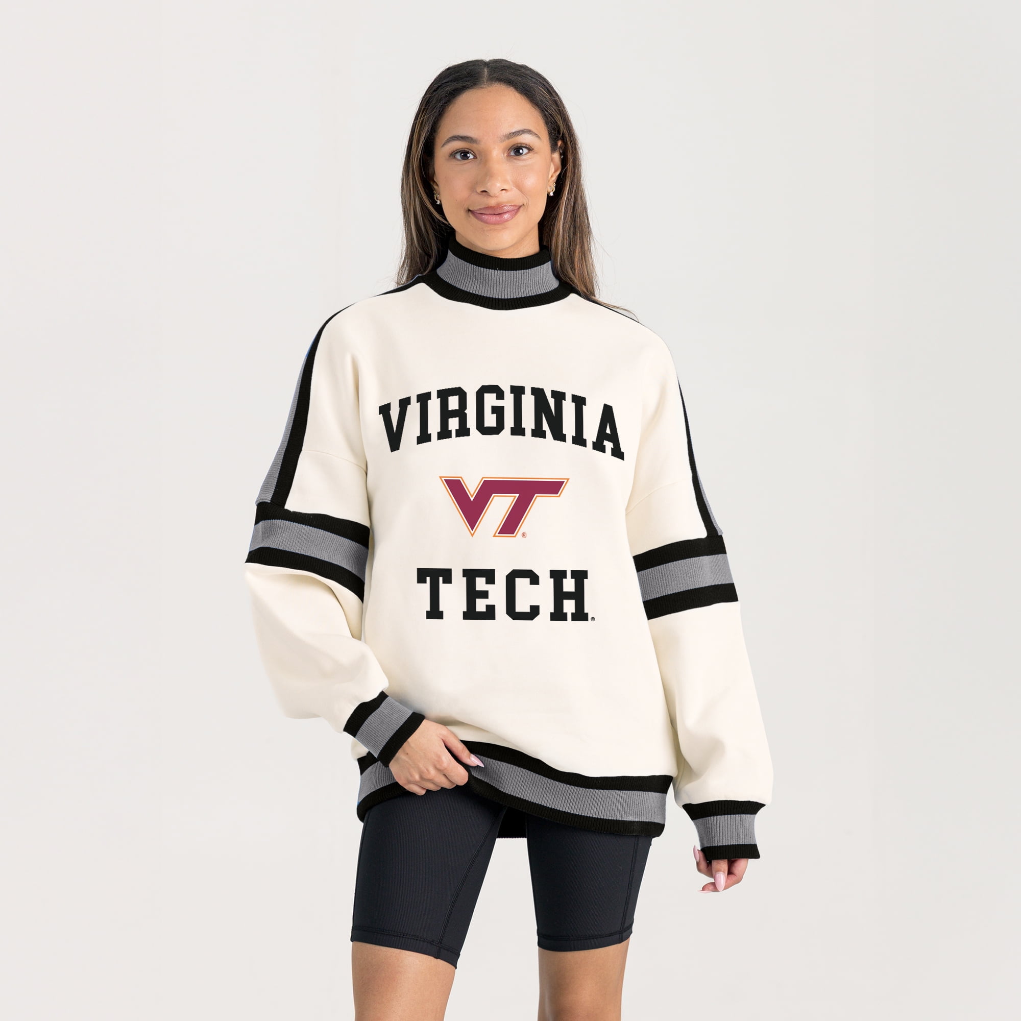 Women's Gameday Couture White Virginia Tech Hokies Oversized Vivid ...