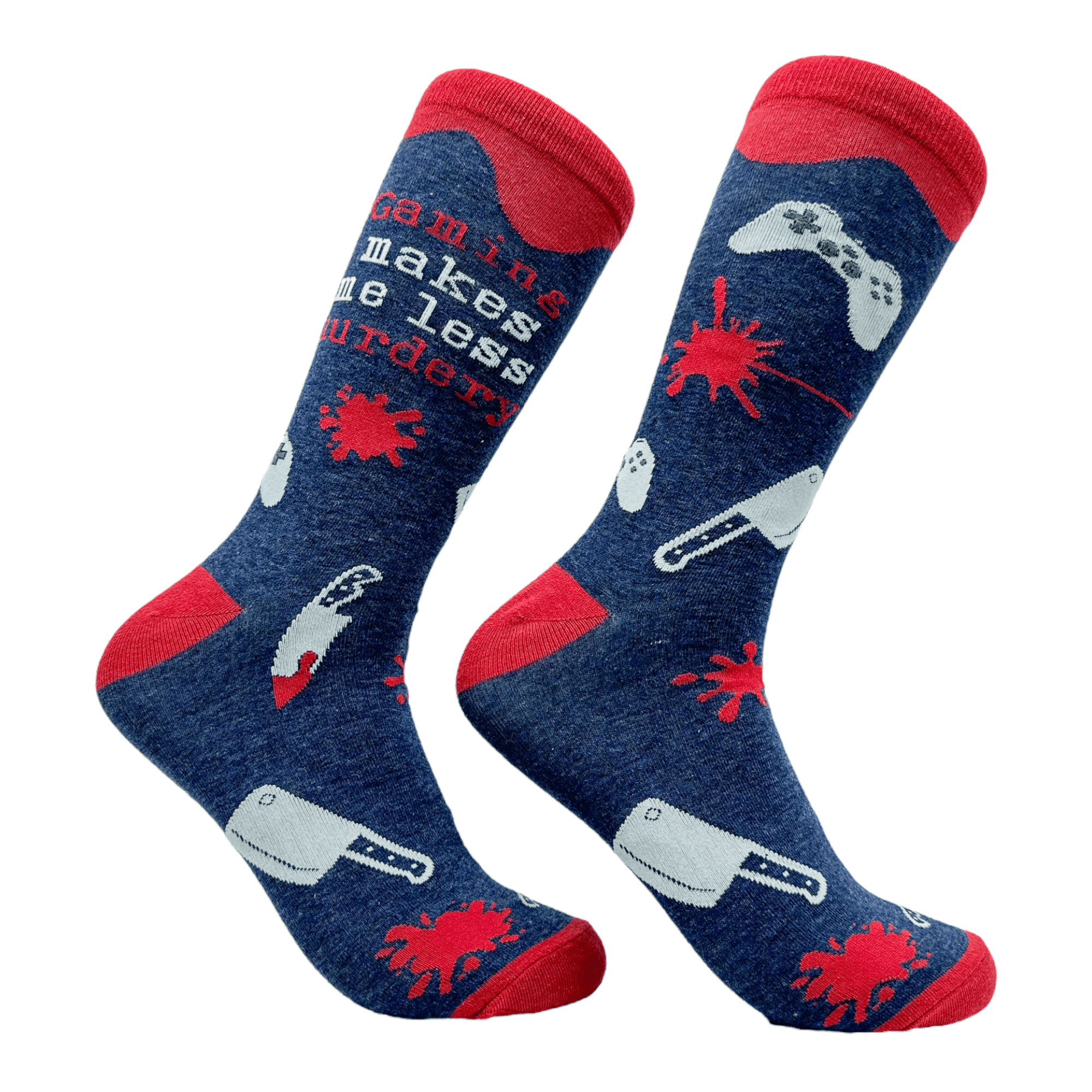 Women's Gaming Makes Me Less Murdery Socks Funny Halloween Video Game ...