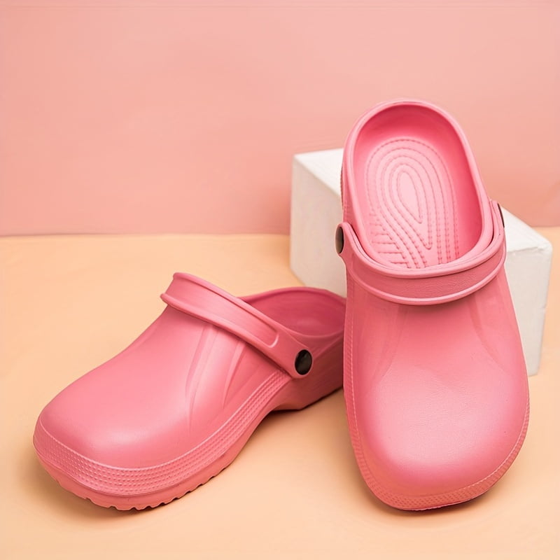Women's Garden Clogs Solid Color Minimalist Clogs, Soft Sole Platform ...