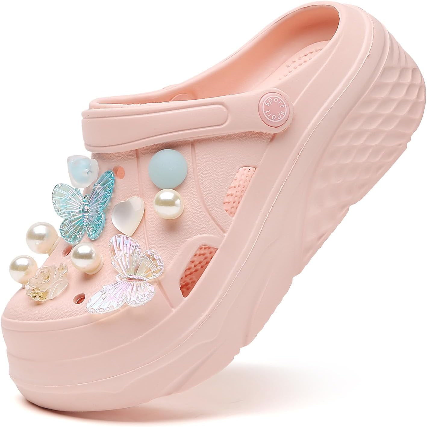Women's Gardener Platform Clogs Slippers Hight Heels Mules Clog Wedge ...
