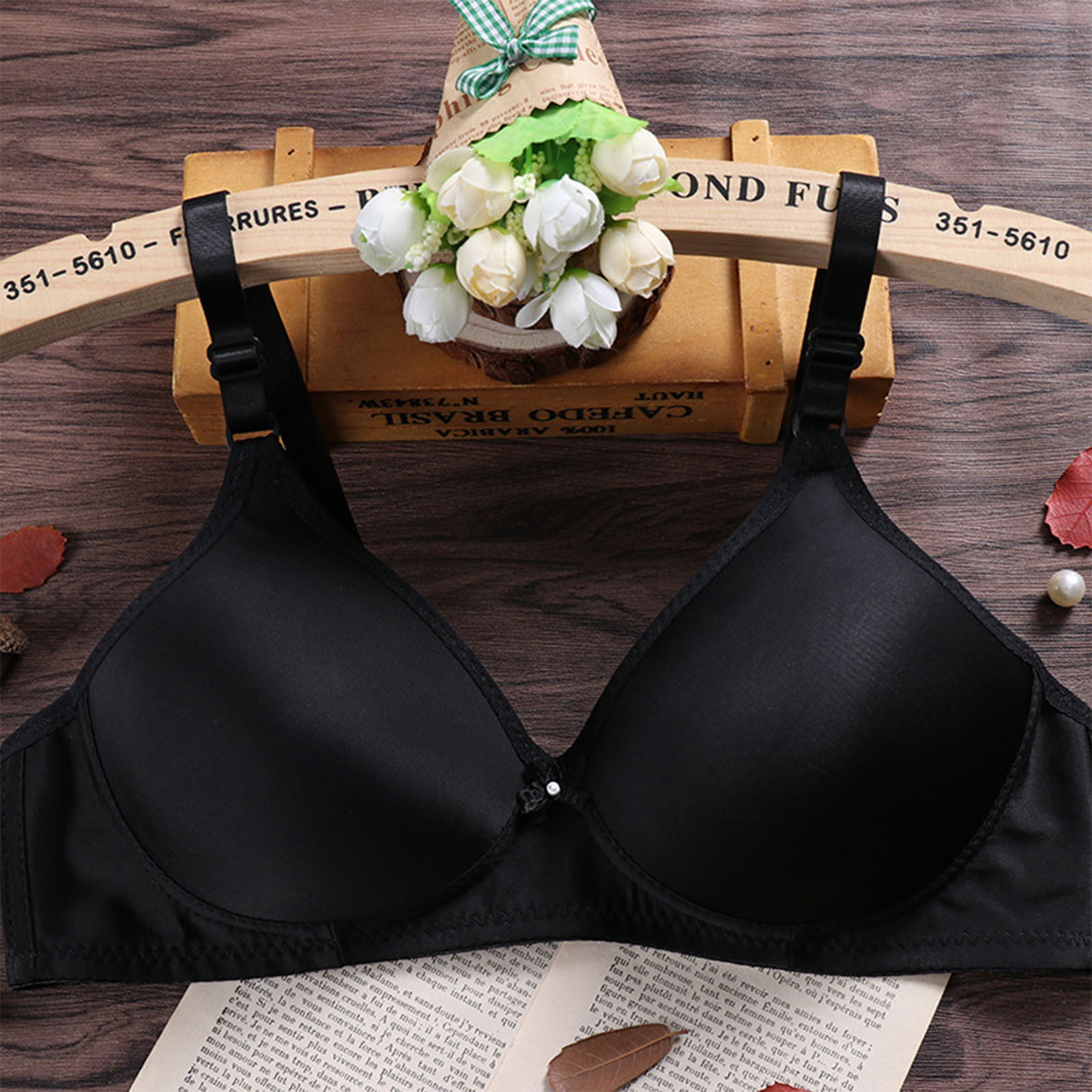 Women's Gathered-friendly Underwear Beautiful Back Wrap Bra Back Buckle ...