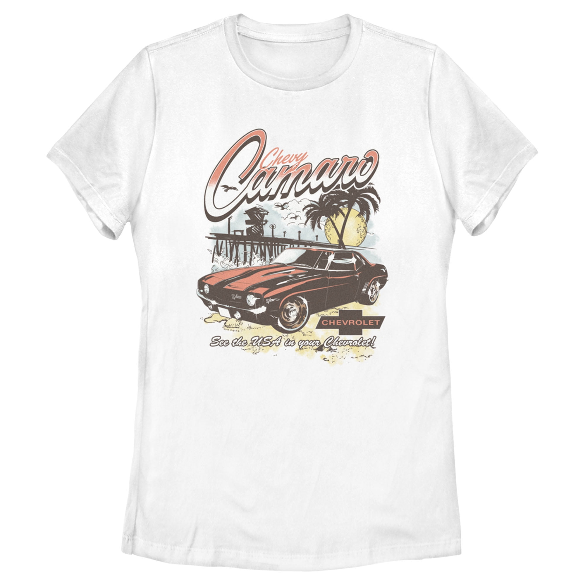 Women's General Motors See the USA in Your Chevrolet Camaro Graphic Tee ...