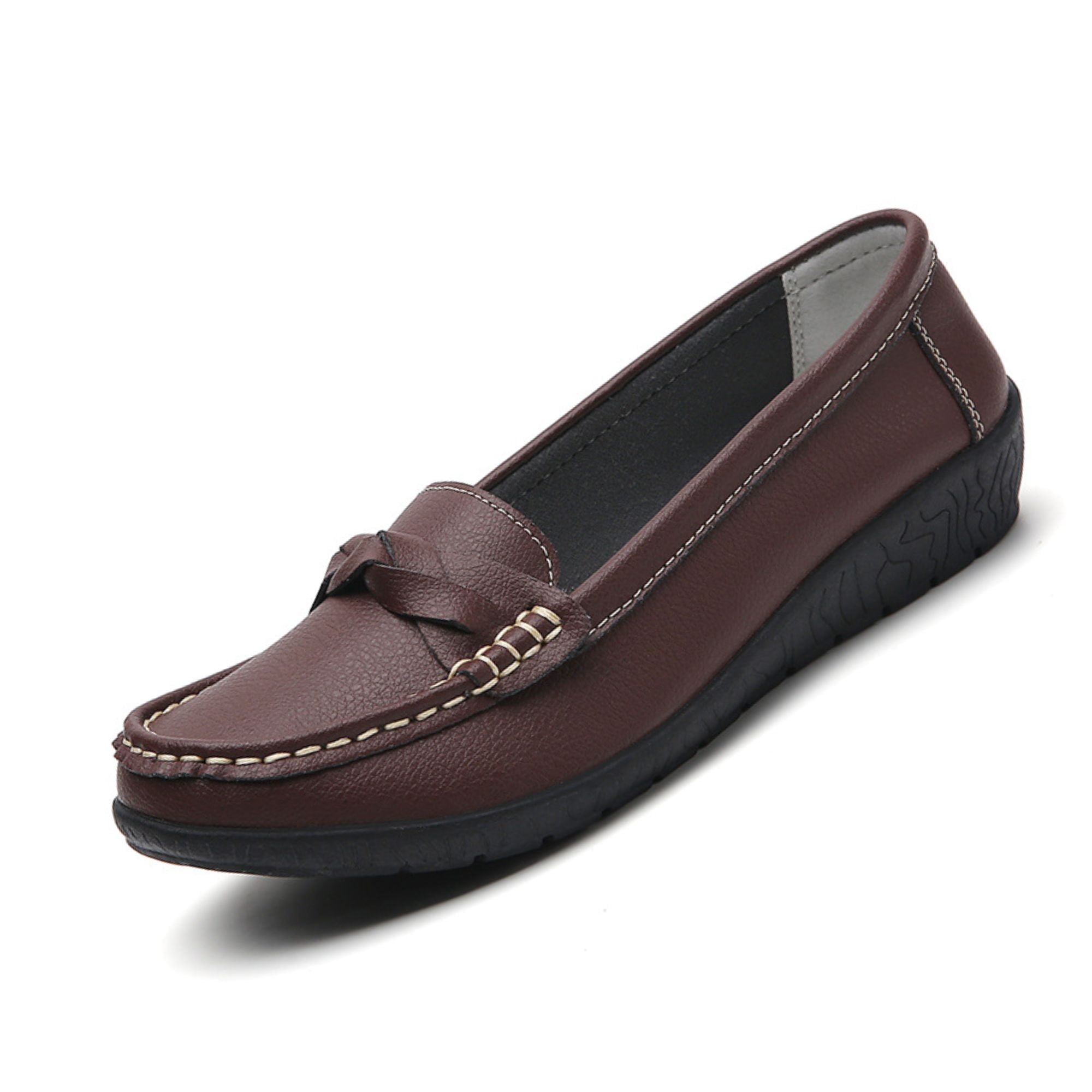 Women's Leather Loafers Soft Sole Shoes Driving Walking Moccasins Shoes ...