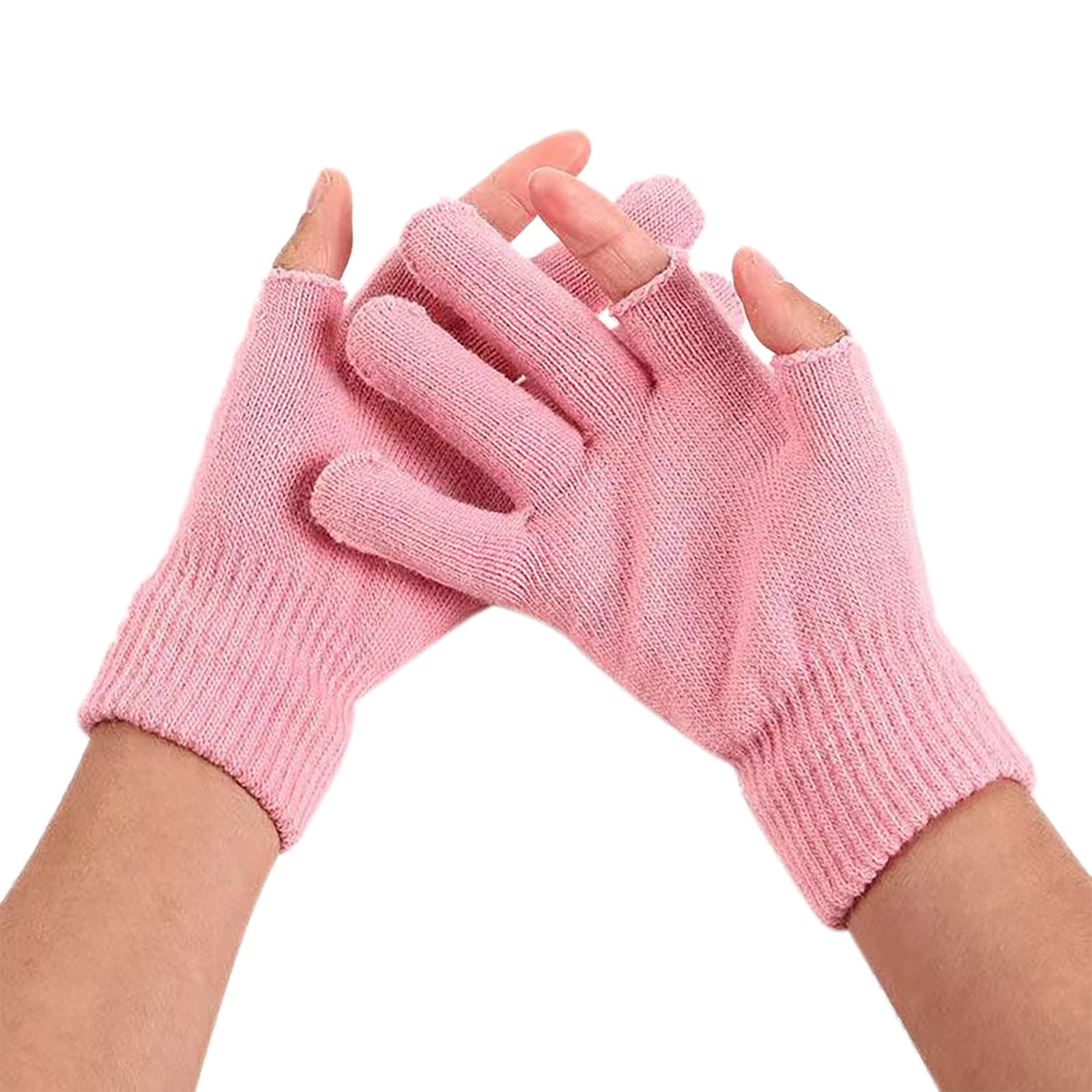 Women's Gloves Mittens Warm Knit Acrylic Gloves Fall Winter Unisex Sub ...