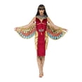 Smiffys 43734S Red Egyptian Goddess Costume with Dress, Wings Collar ...