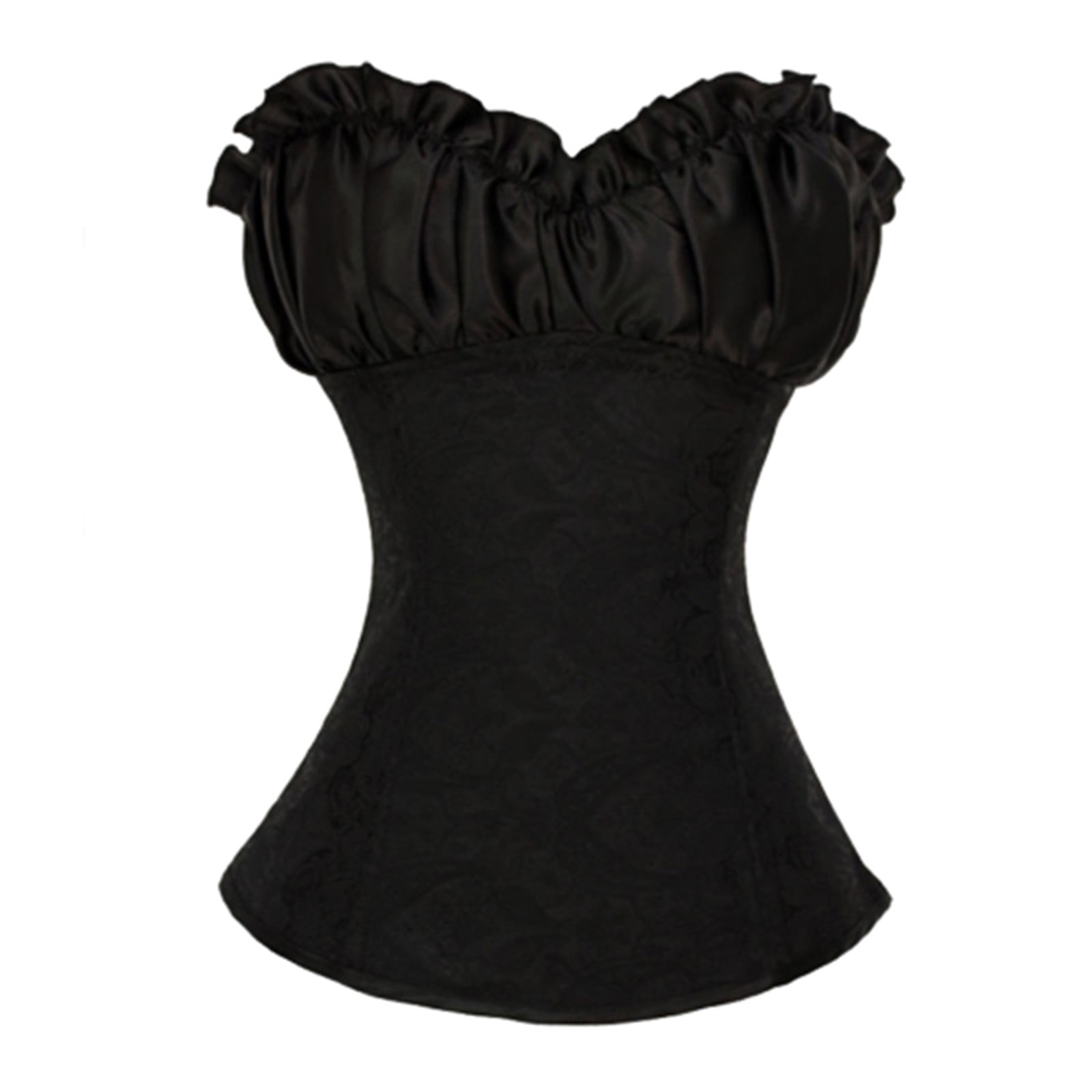 Women's Gothic Jacquard Corset Bustier Princess Renaissance Corsets ...