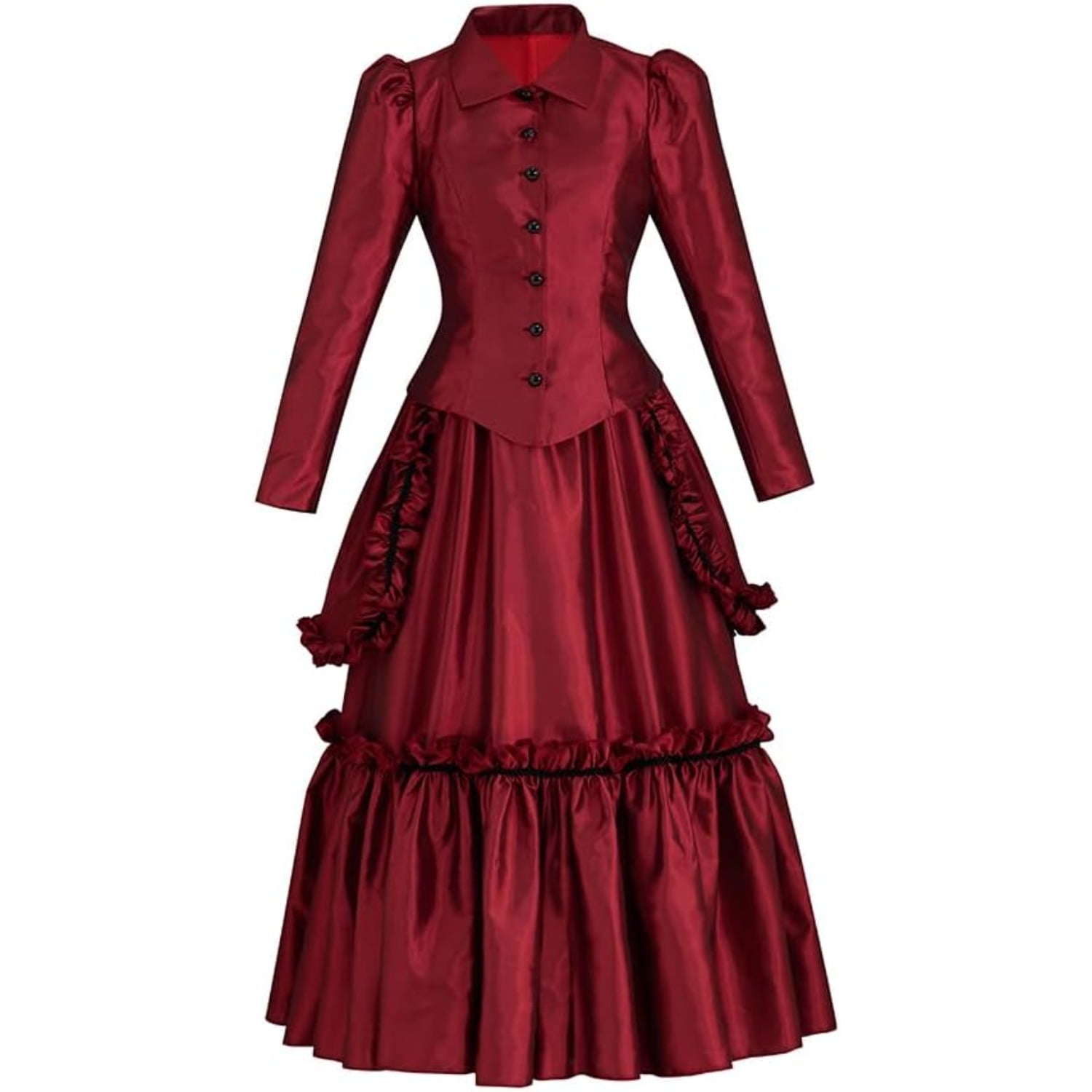 Women's Gothic Victorian Dress Steampunk Renaissance Bustle Ball Gown ...