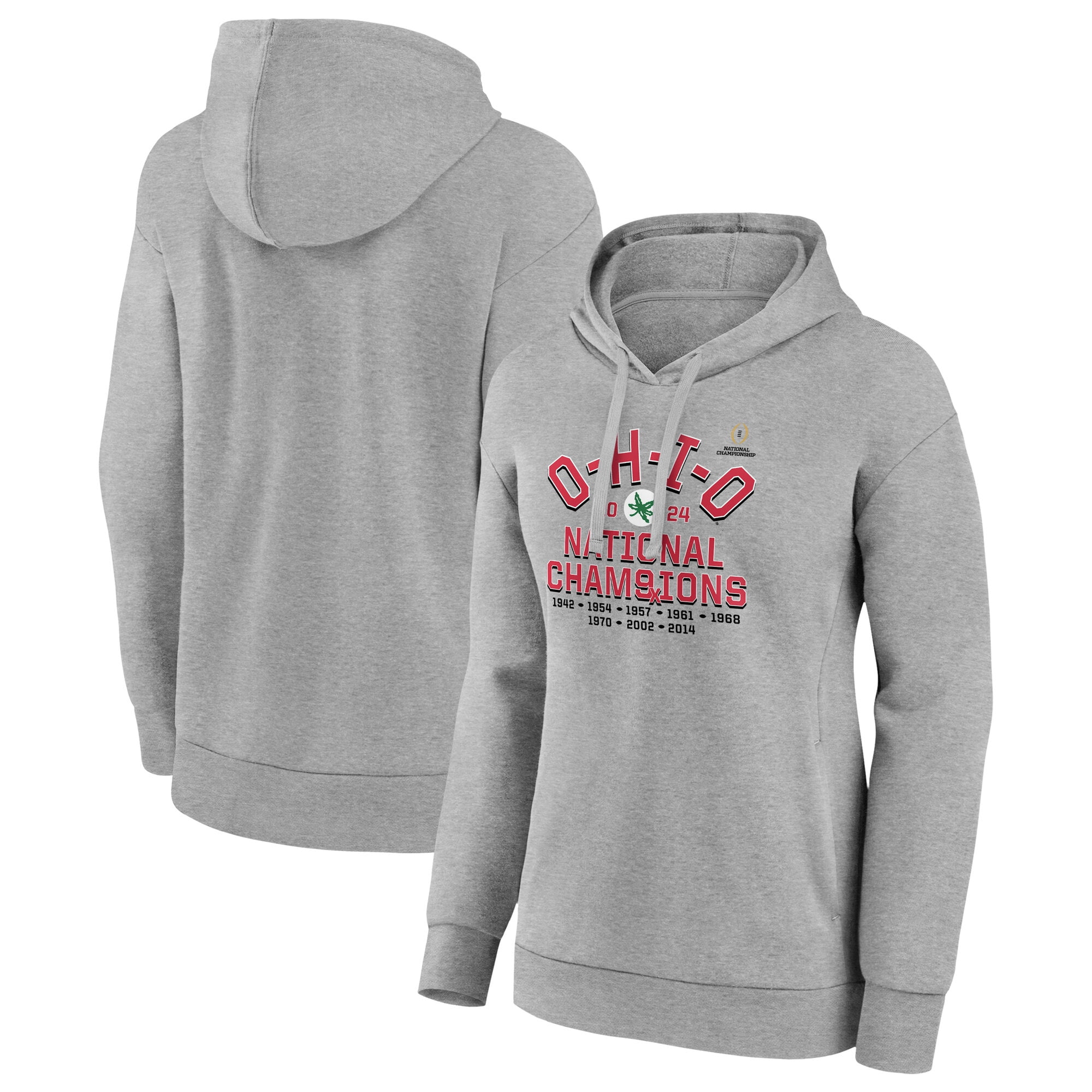 Women's Gray Ohio State Buckeyes Nine-Time Football National Champions ...