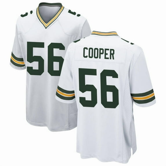 Women's Green Bay Cooper 56 White Sports Player Game Stitched Name ...
