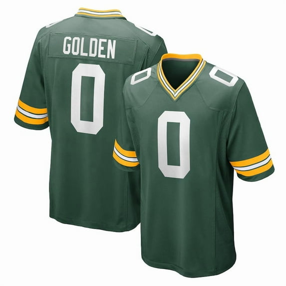 Women's Green Bay Golden 0 Green Sports Player Game Stitched Name ...