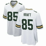 Women's Green Bay Kraft 85 White Sports Player Game Stitched Name ...